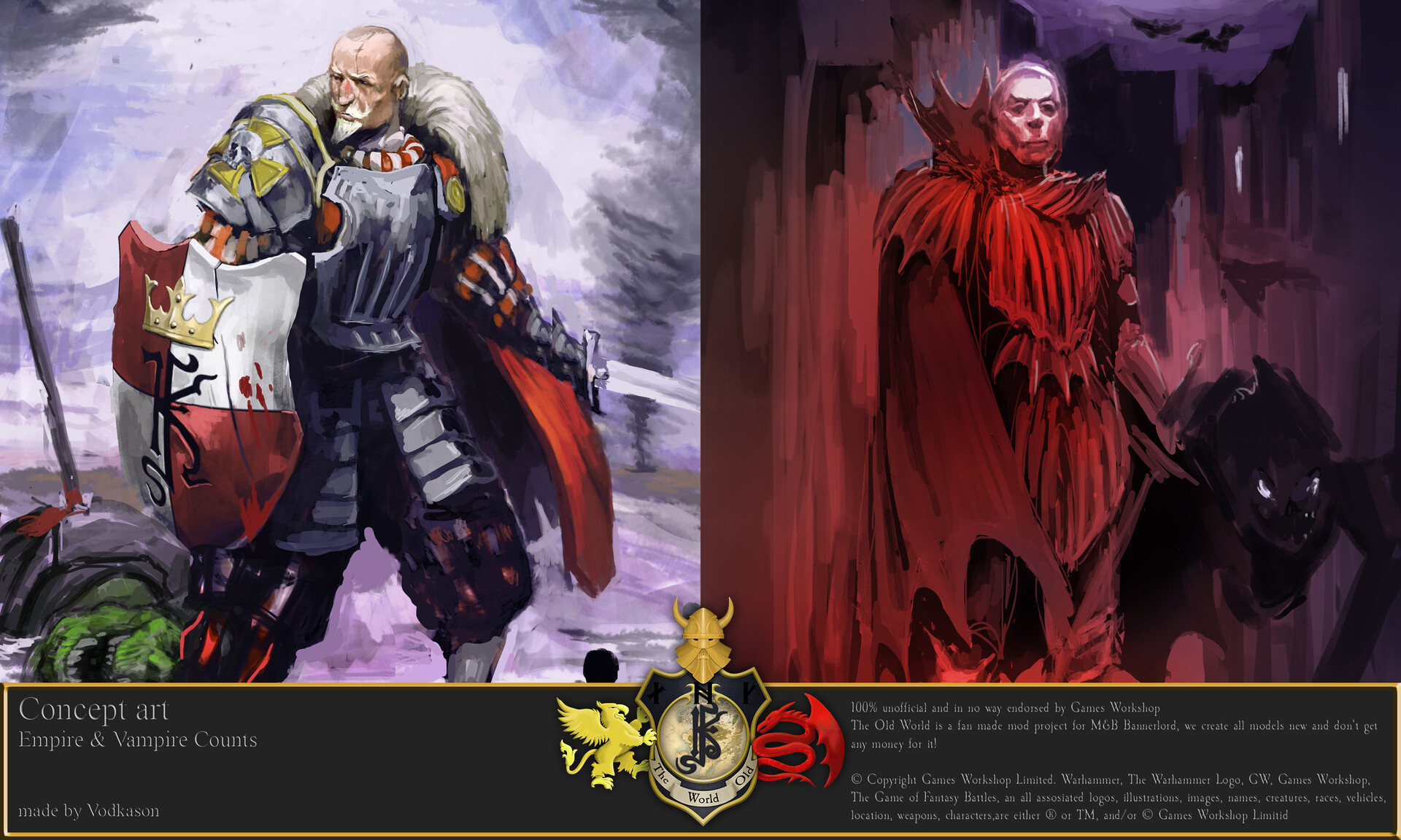 The Old Realms - Character Designs - made by Vodkason