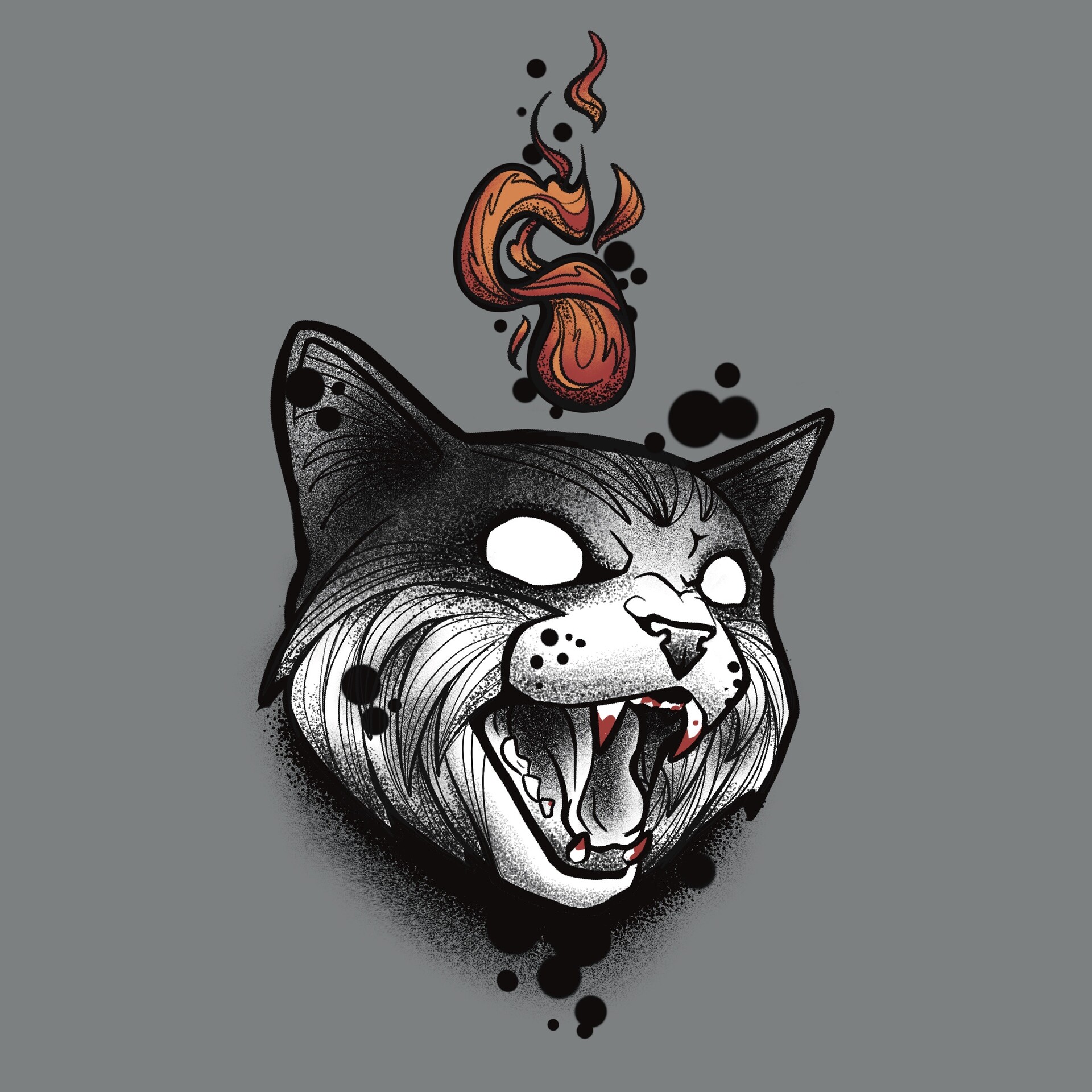 ArtStation - Hellcat tattoo design