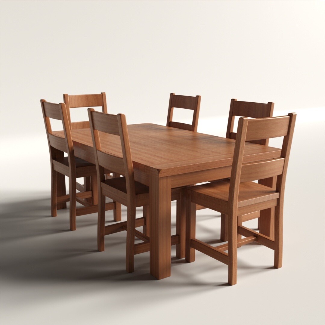 ArtStation - Dining room table and chairs