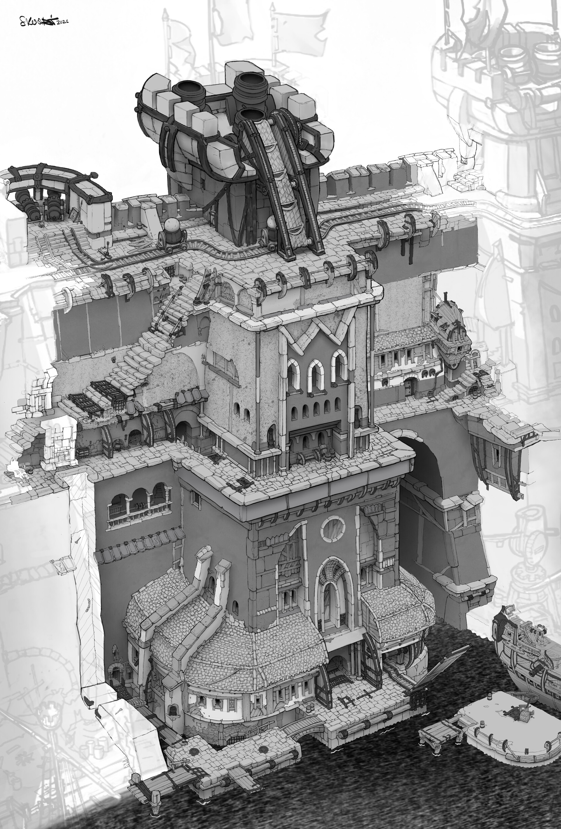 ArtStation - gate tower