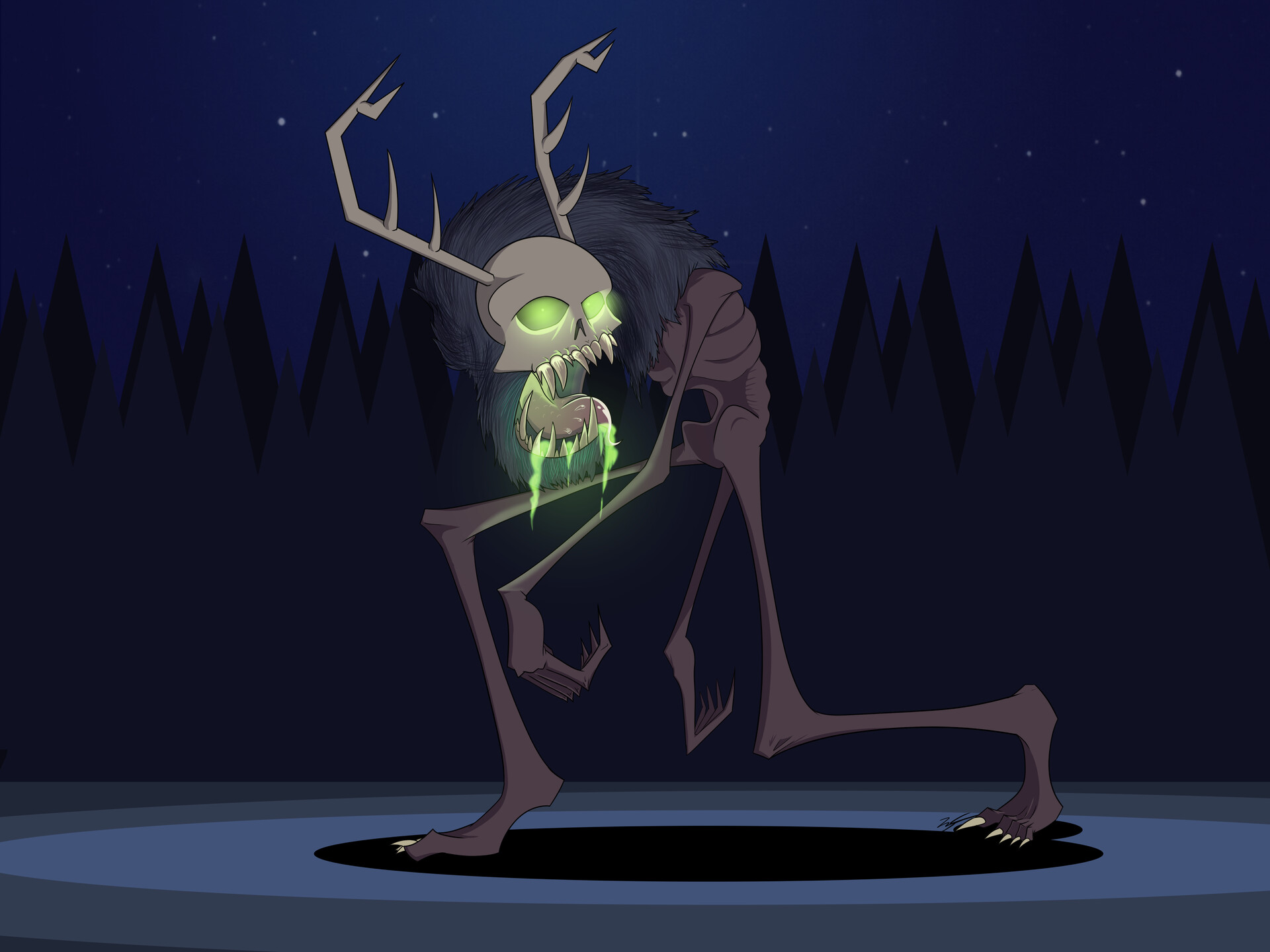 ArtStation - Wendigo Illustration