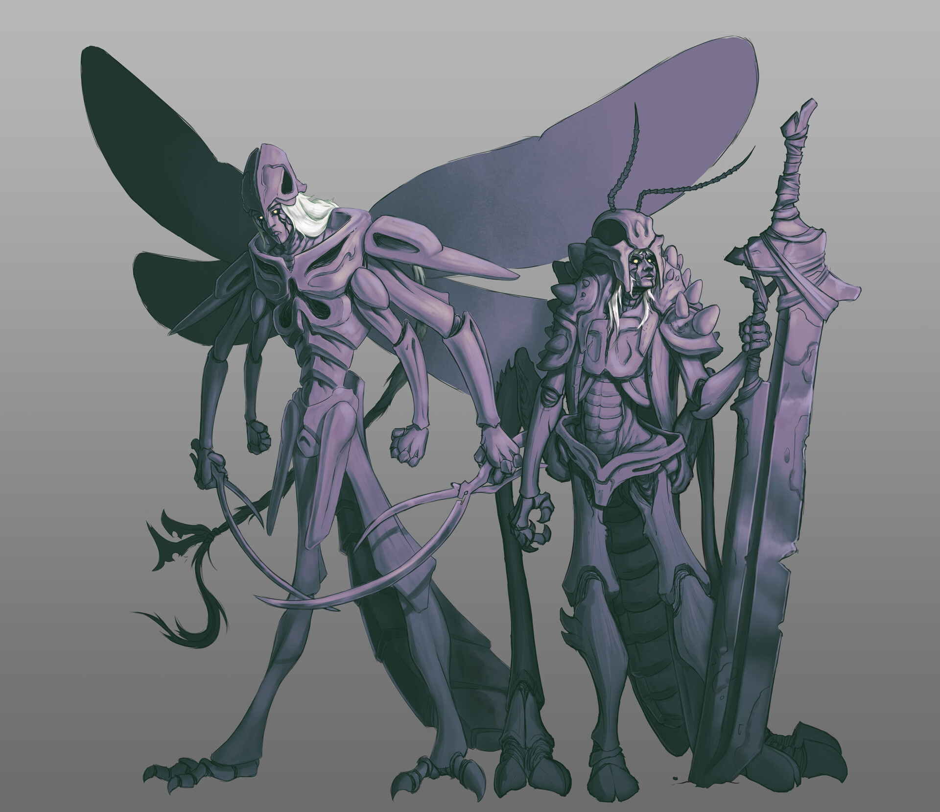 ArtStation - Coune and Ayhi, fairy insect druids