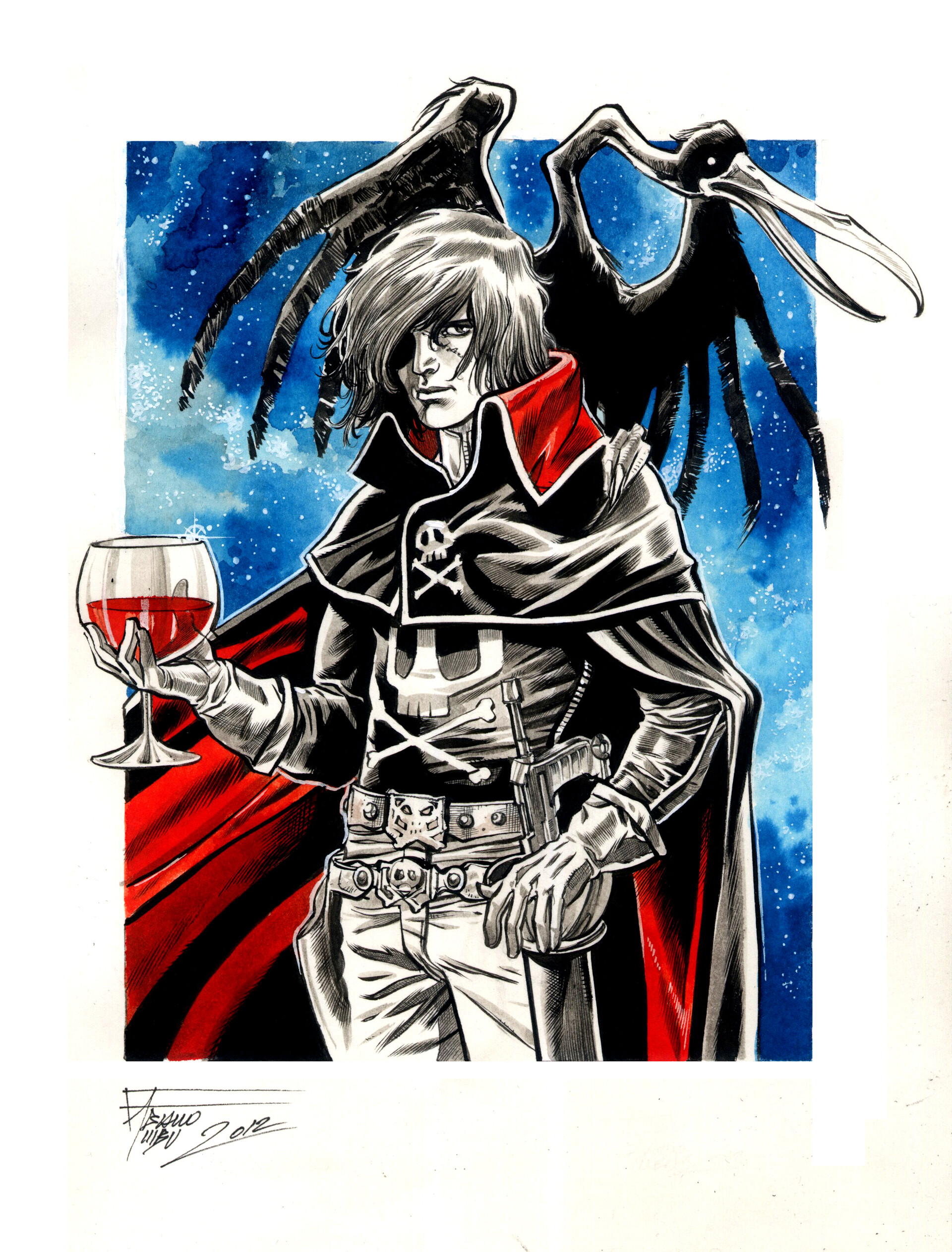 ArtStation - Fan art - Illustration - Capitan Herlock