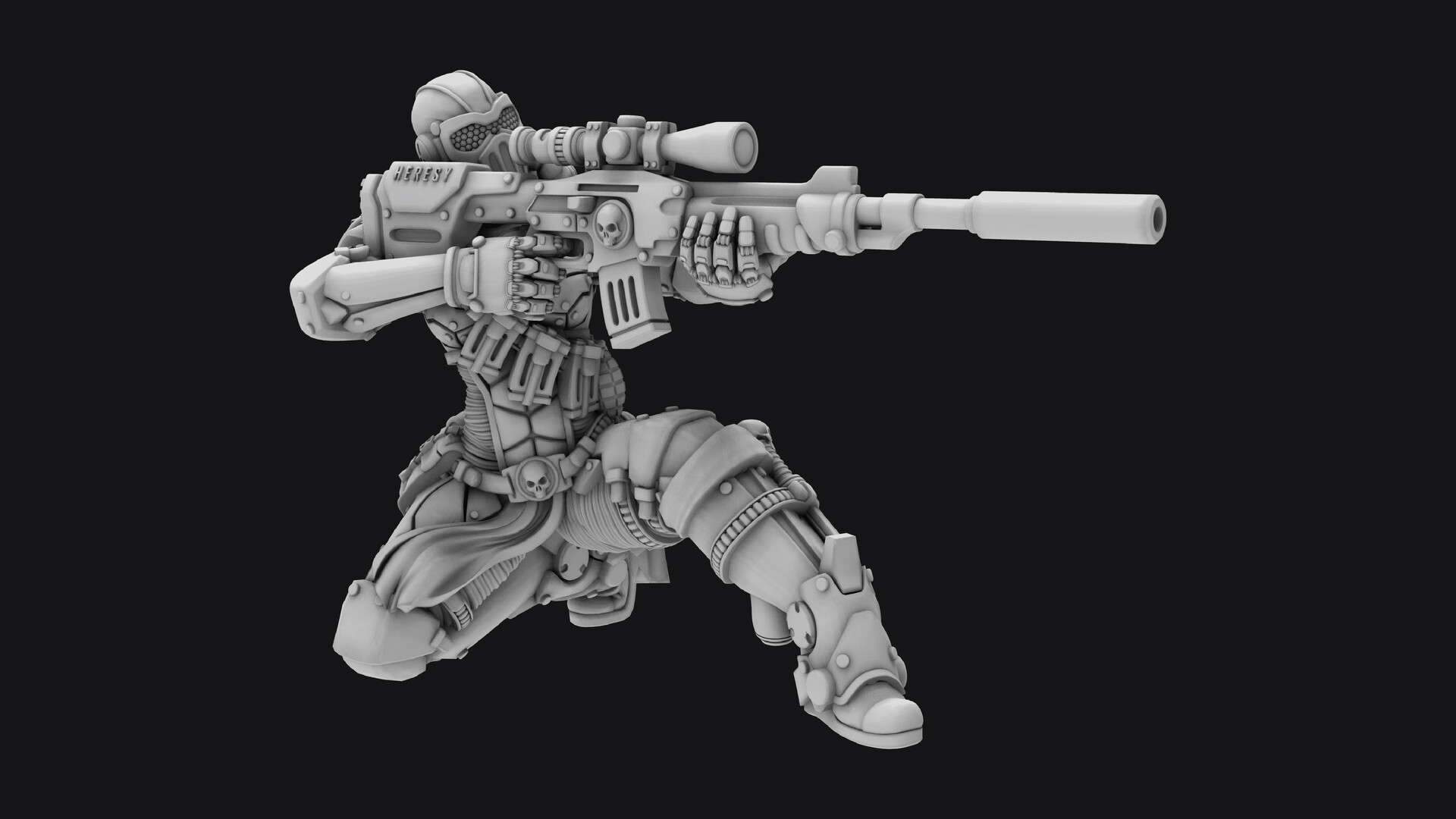 ArtStation - GR021 • Female Assassin - Vindicare V1.0 • Warhammer 40k