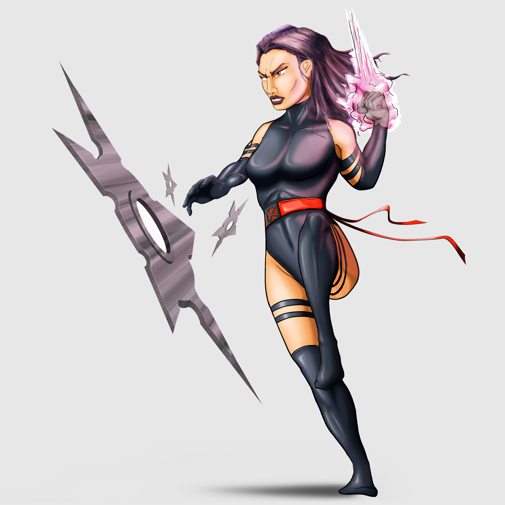 ArtStation - Psylocke - Shaded/Cellshaded Fanart & Study
