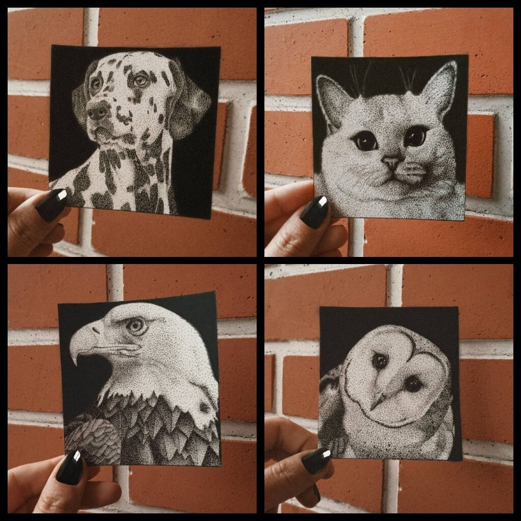 ArtStation - Animals and Pointillism