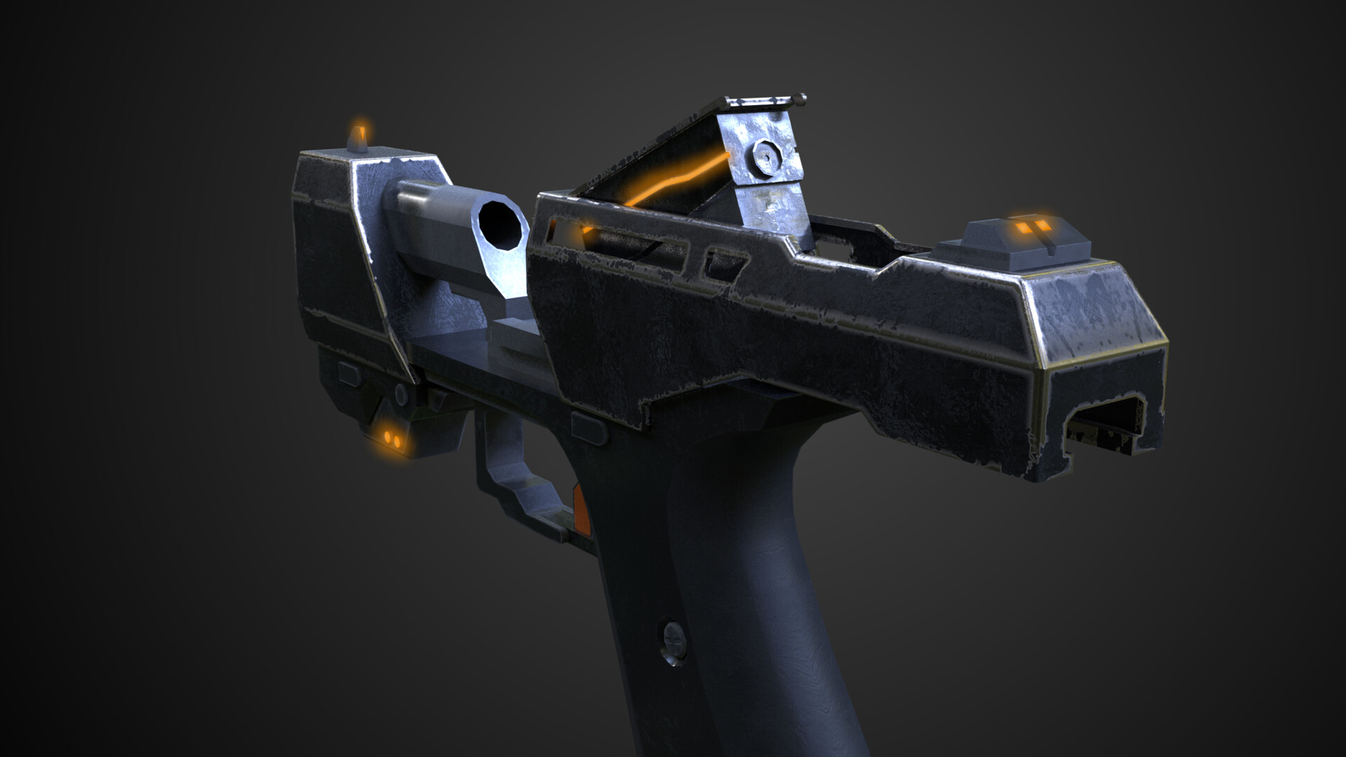 ArtStation - Low Poly Sci-fi Gun