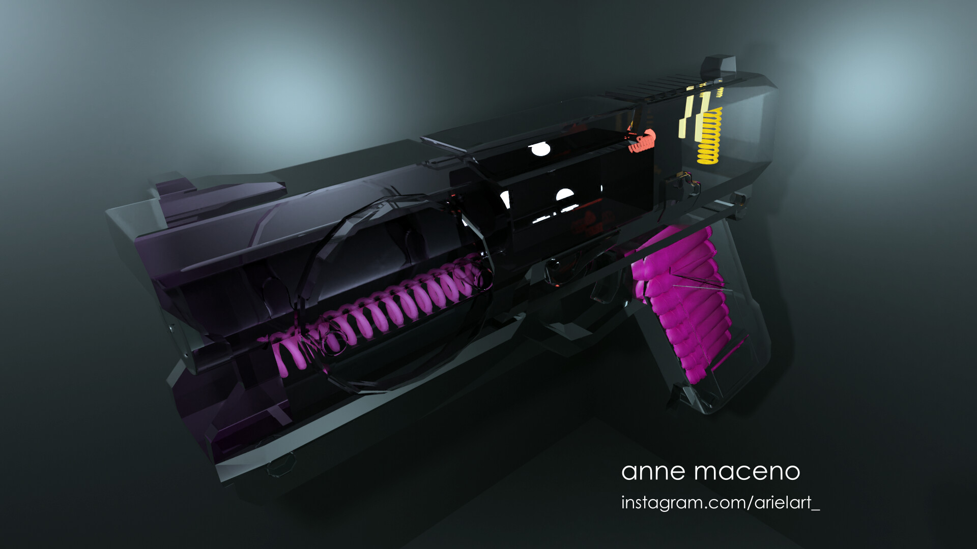 ArtStation - Futuristic weapon study