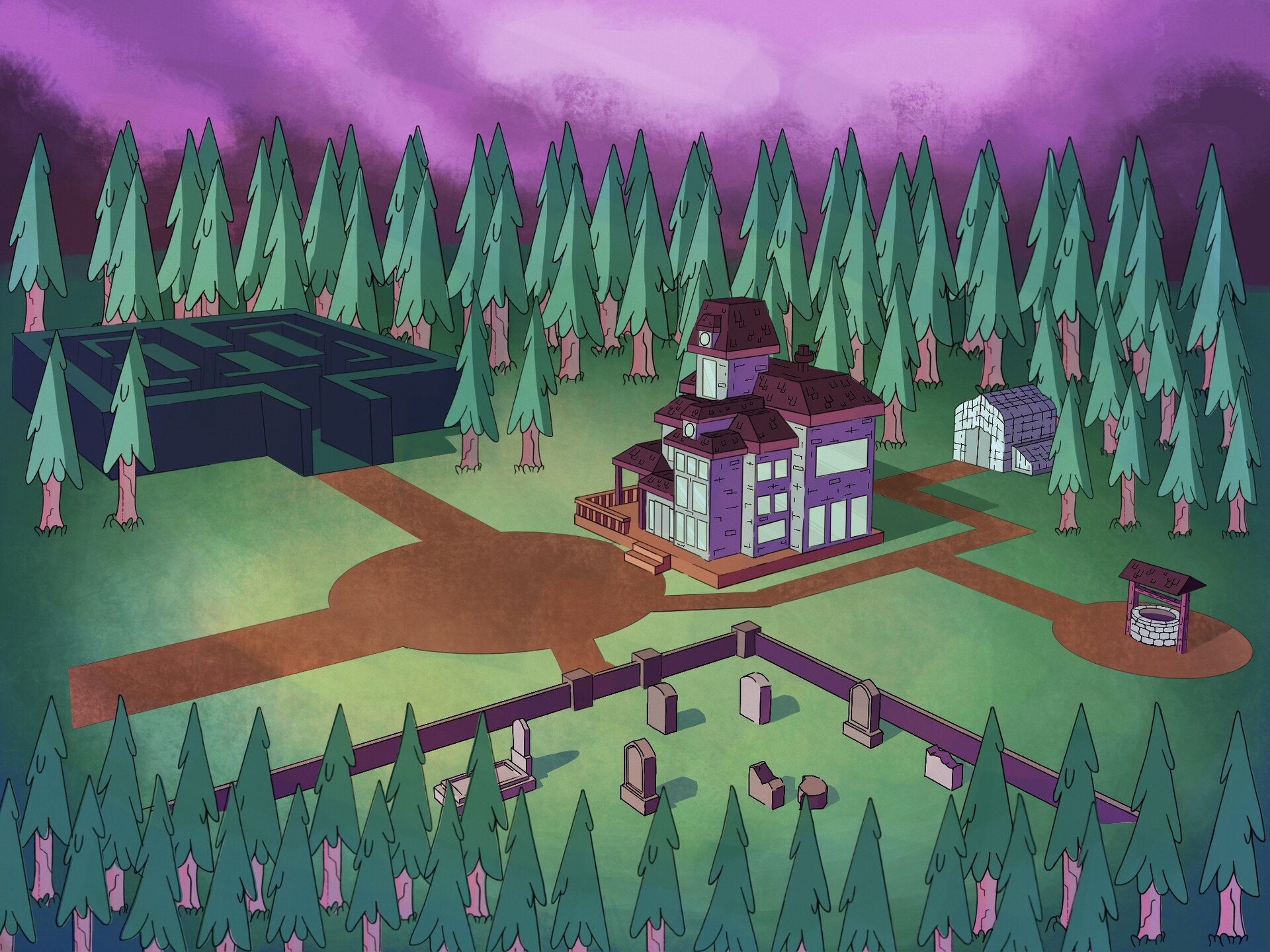 ArtStation - Haunted House Environment