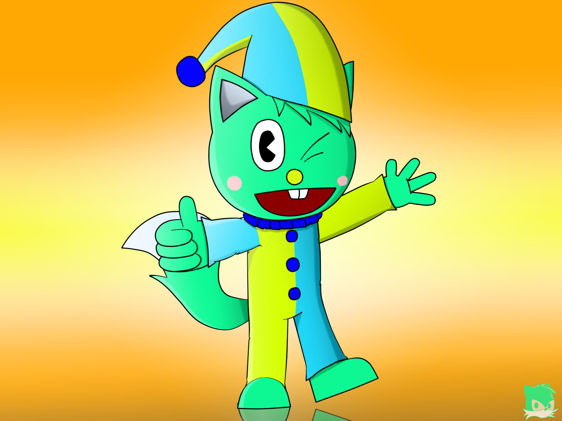 ArtStation - A clown-ish wolf