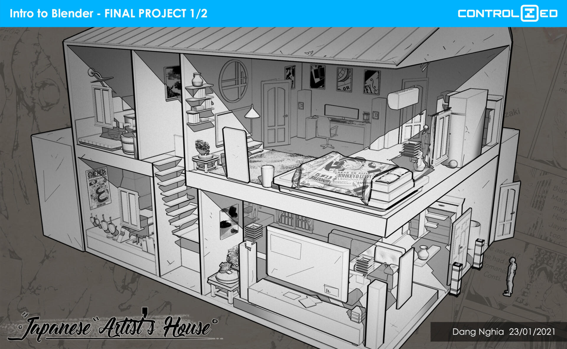 ArtStation - Japanese Artist House Concept