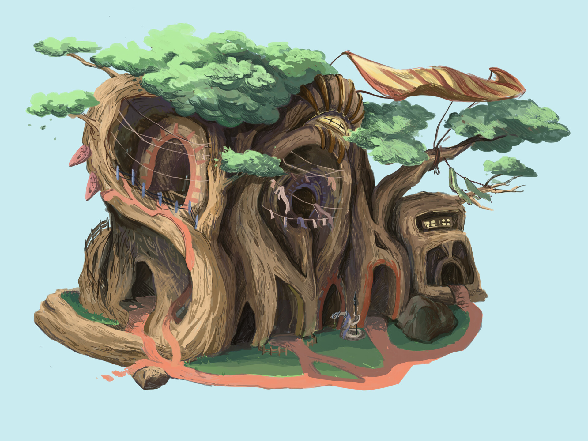 ArtStation - "Snake" Village