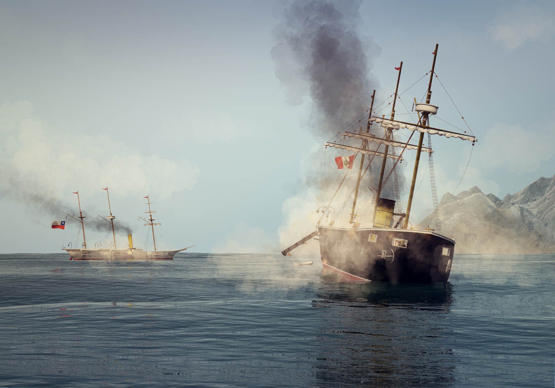 ArtStation - Naval battle of Punta Gruesa