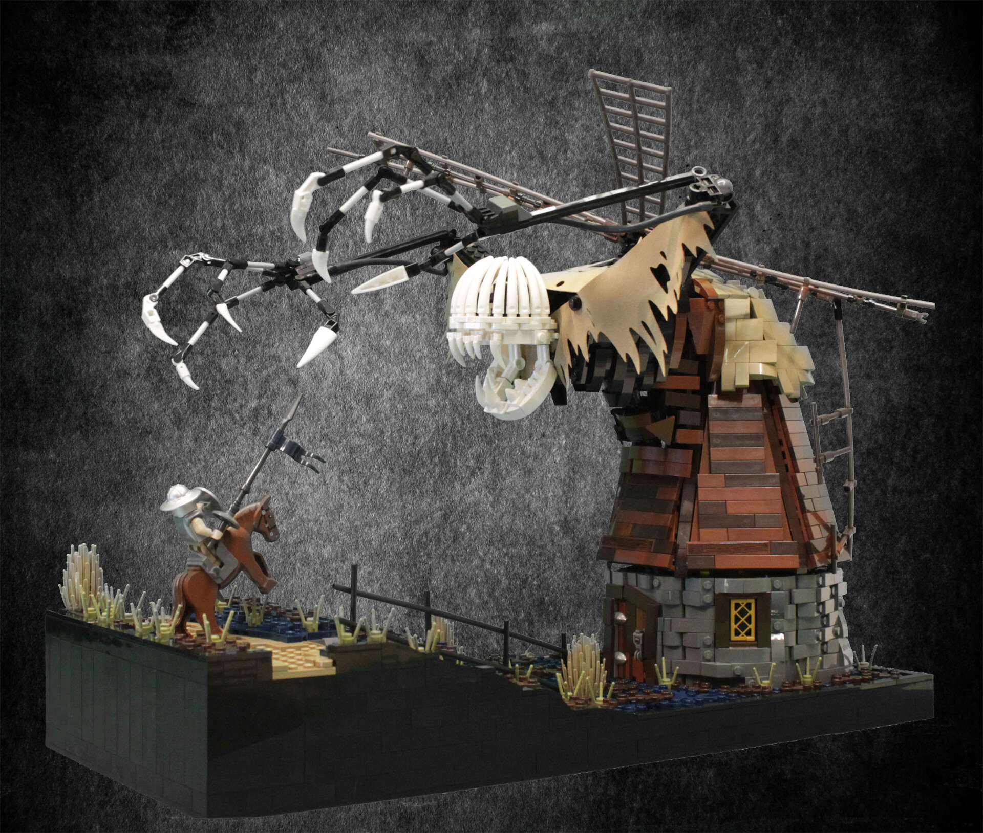 ArtStation - Don Quixote fighting the windmill