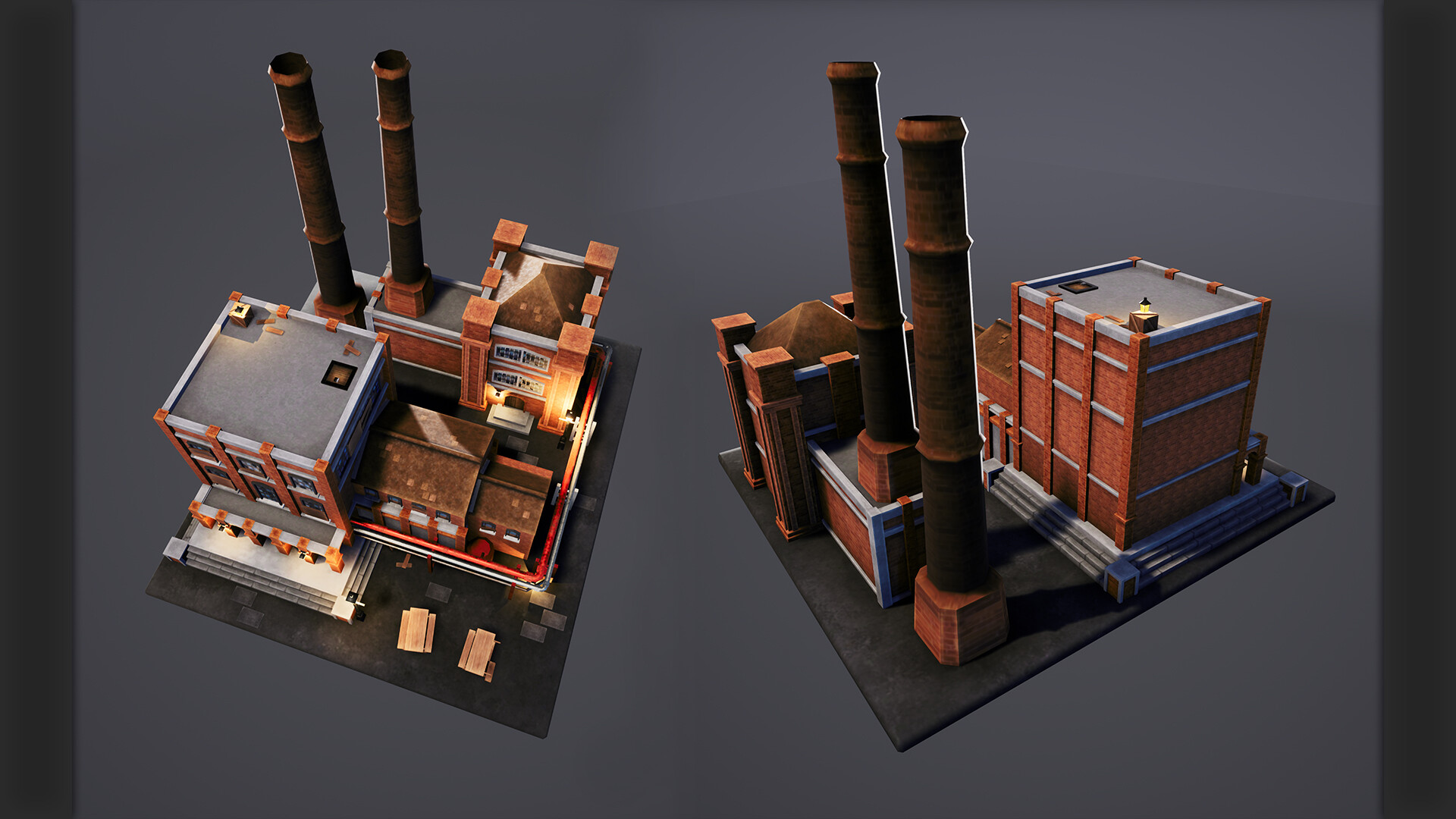 Doodlefunction - Low Poly Stylized Factory
