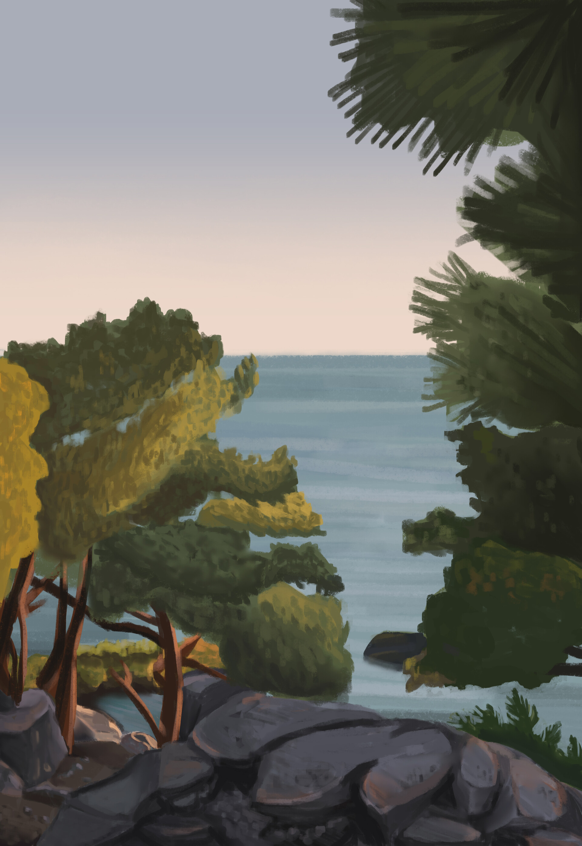 ArtStation - environment painting practice 1