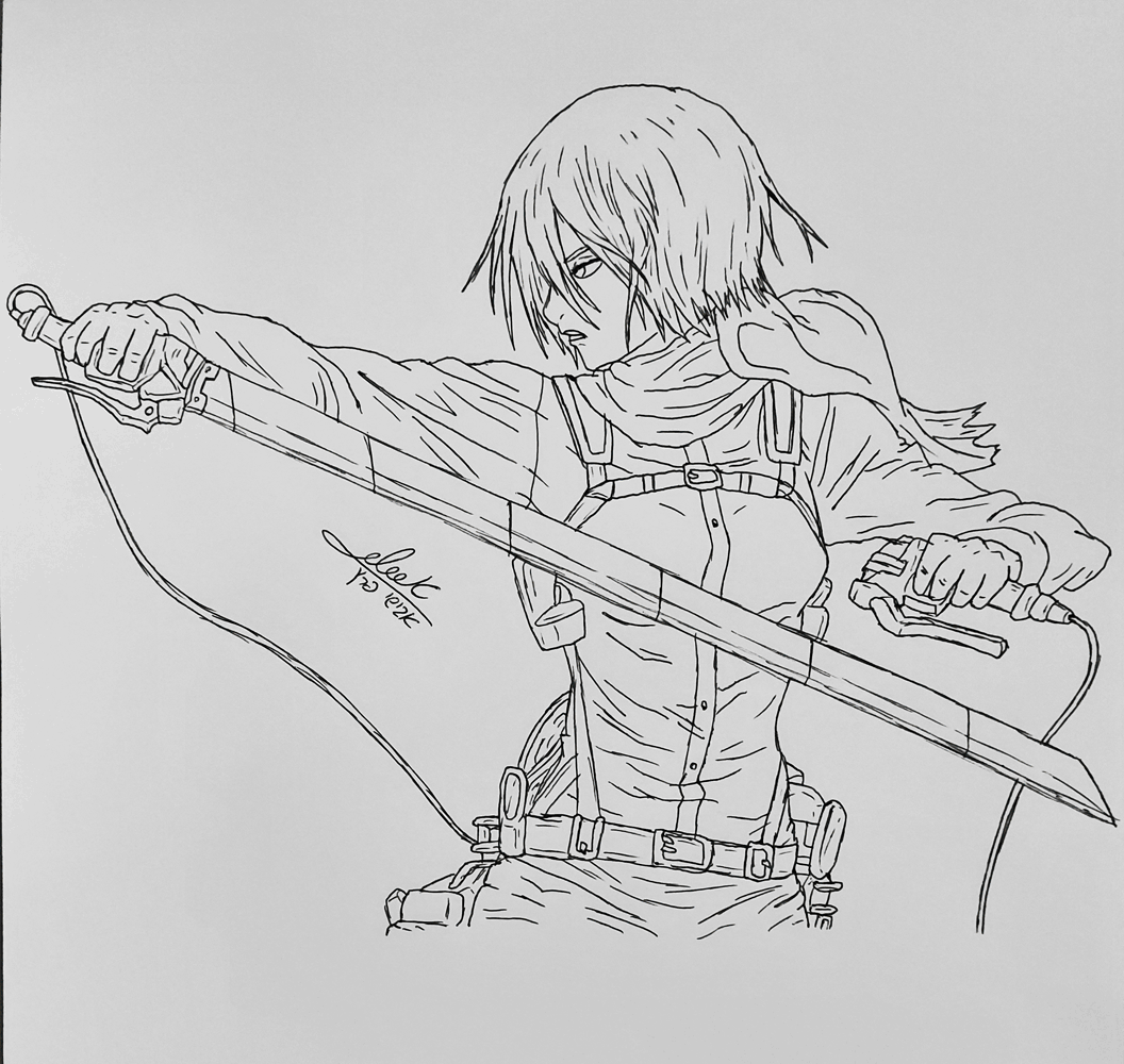 mikasa drawing