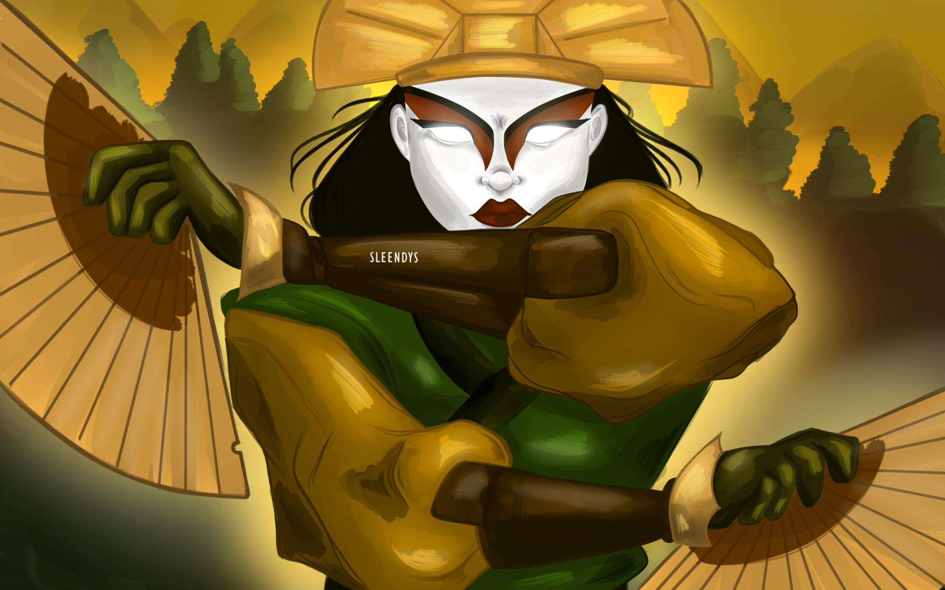 ArtStation - Kyoshi Warrior (Avatar, The Last Airbender Fanart)