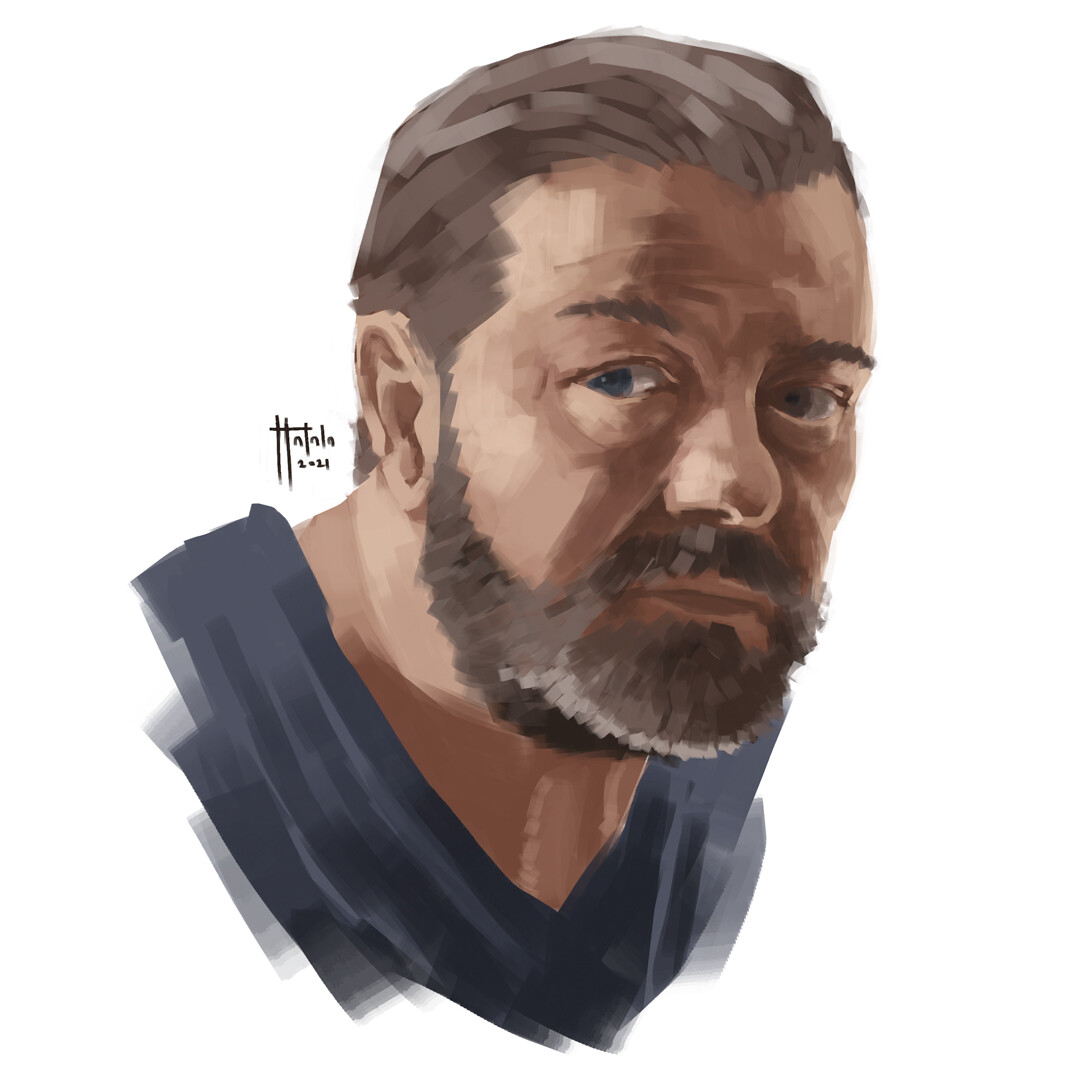 ArtStation - Portrait of Ricky Gervais