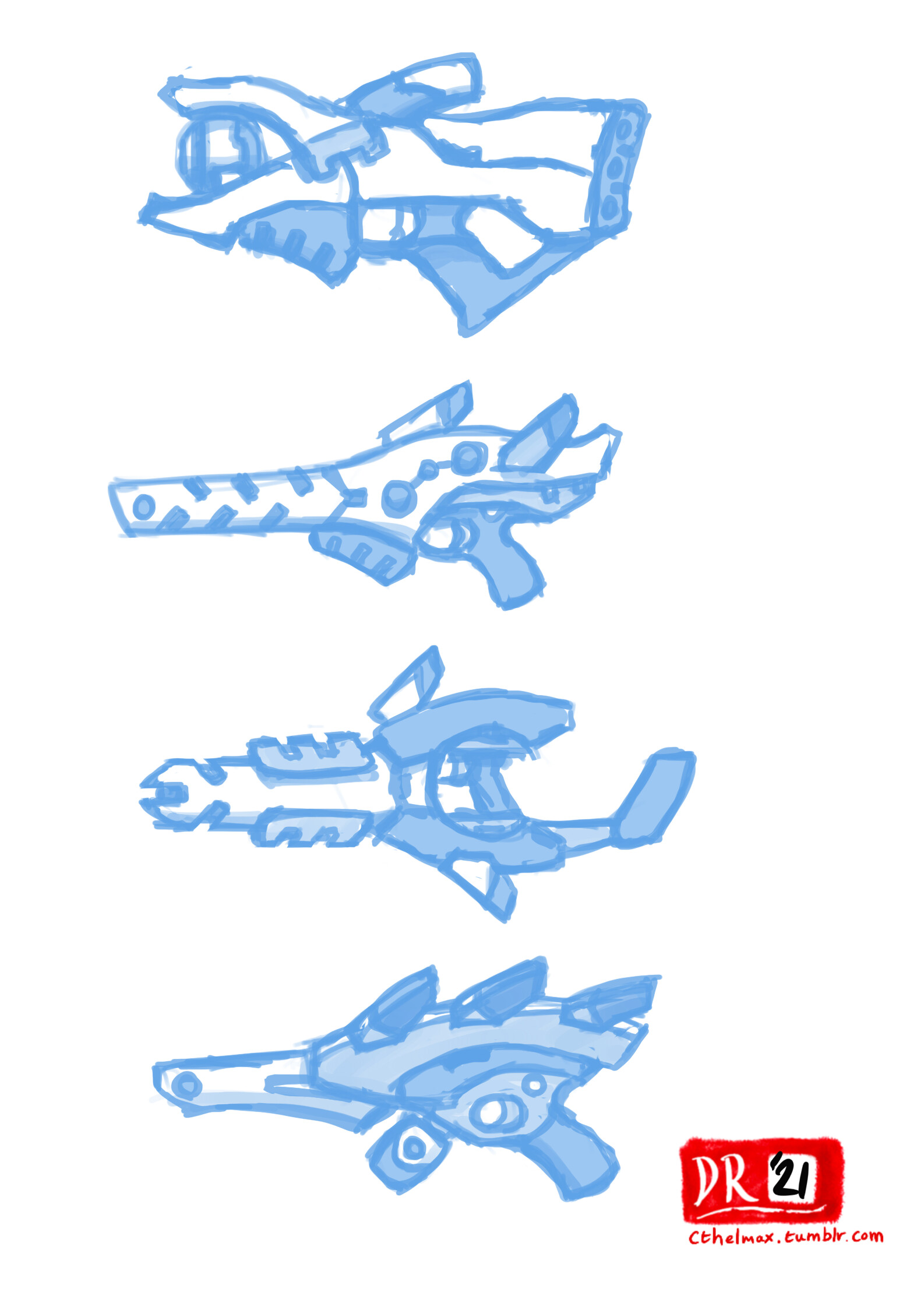 ArtStation - Gun concept sketches