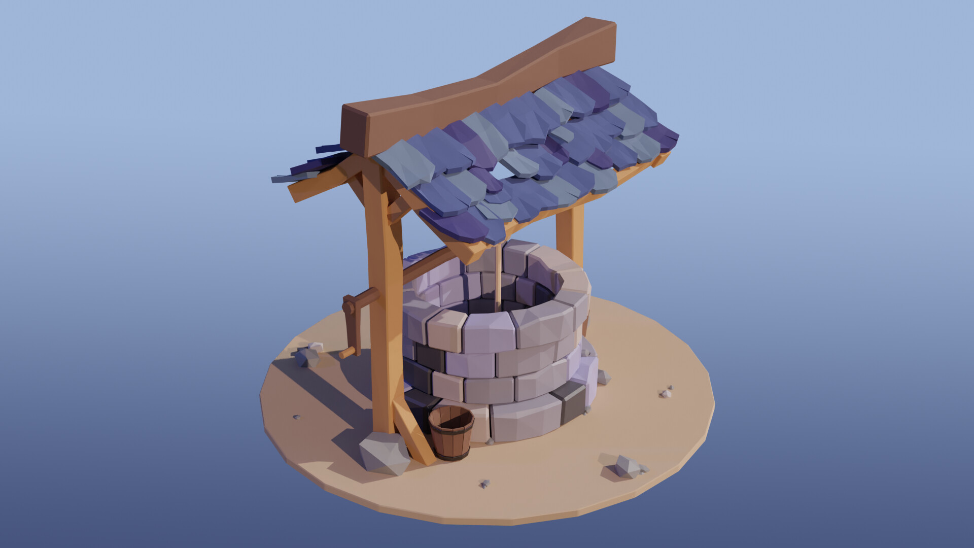 Jen Barker - Low Poly Well