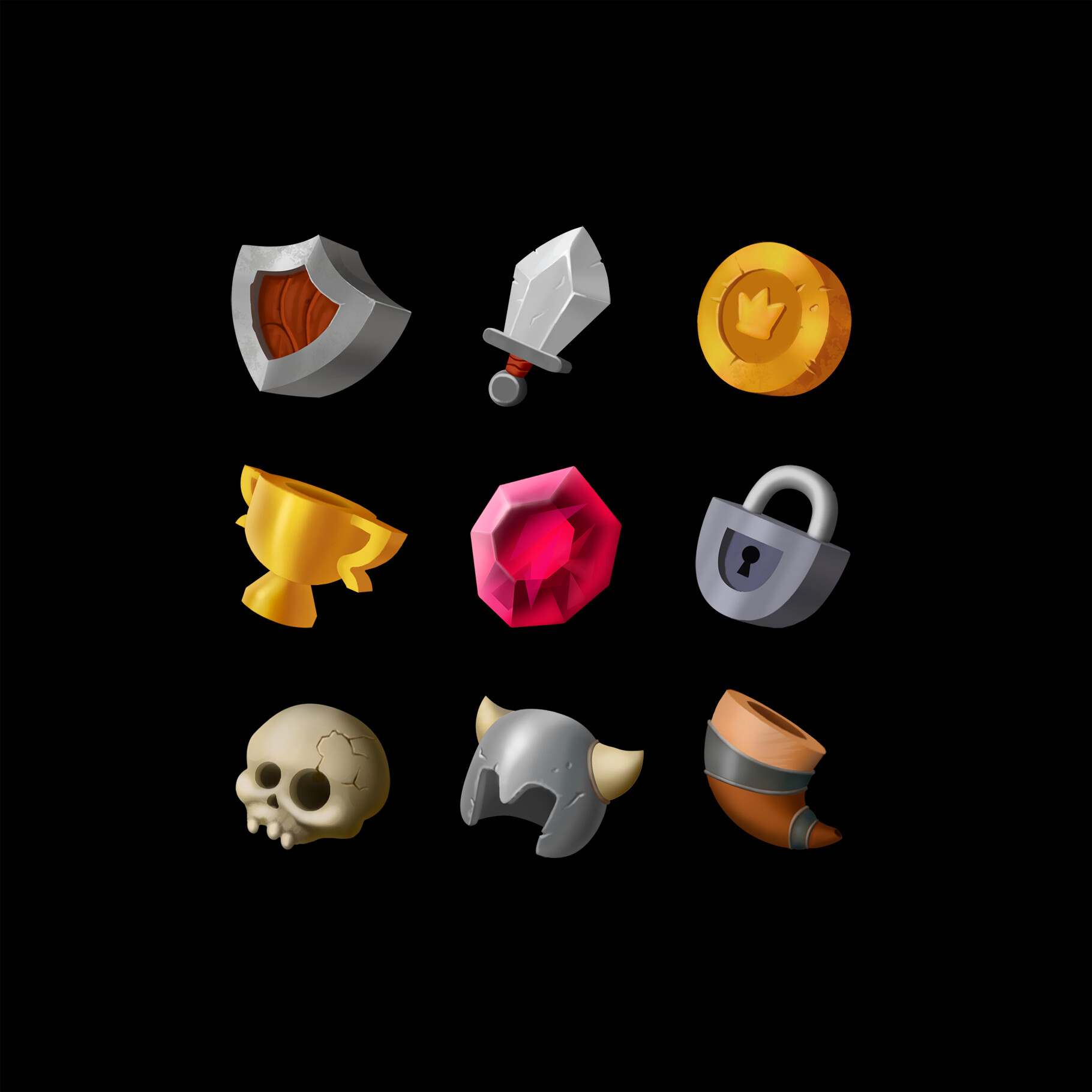 ArtStation - Icons for casual game