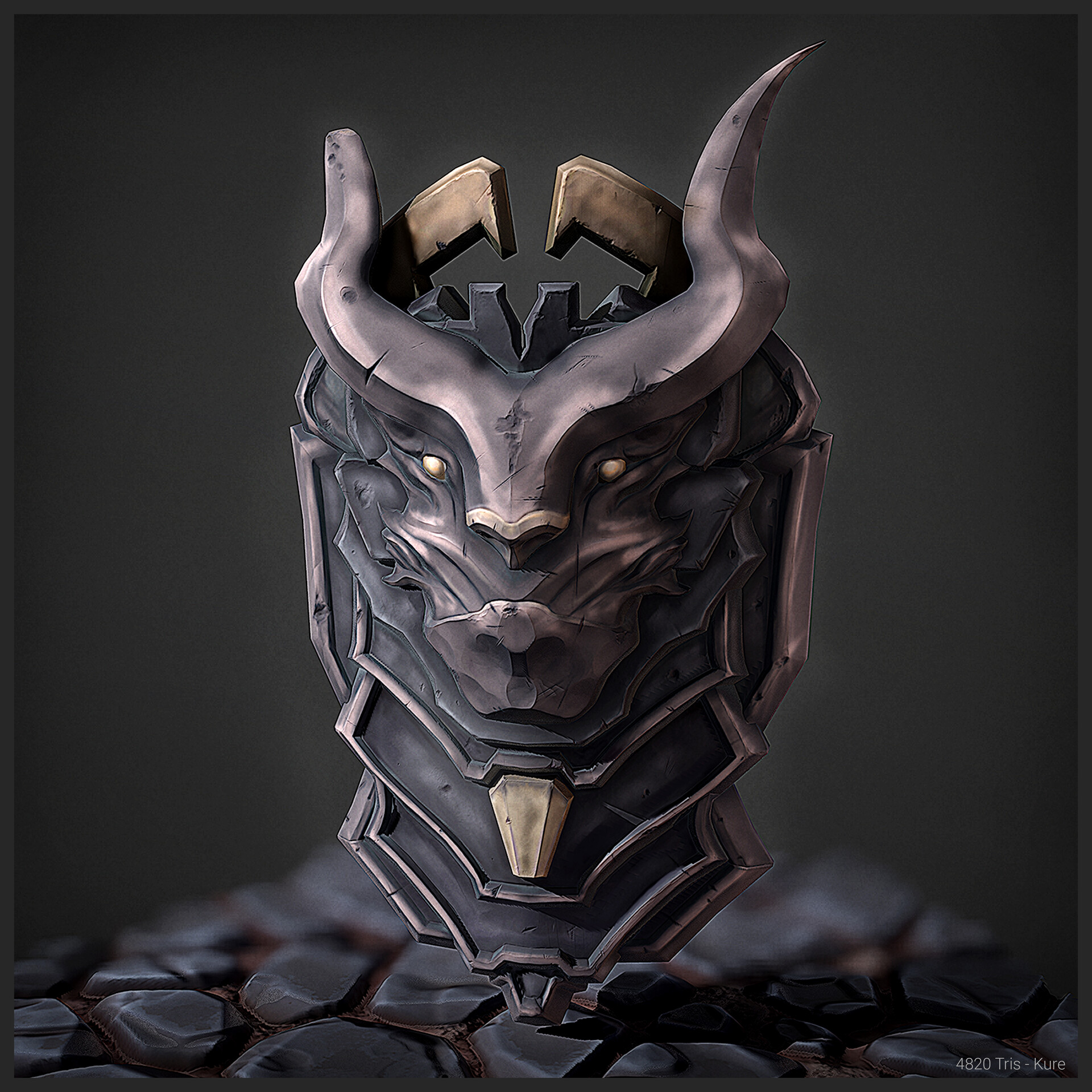 ArtStation - Game Ready - Grumpy Shield - Student Work
