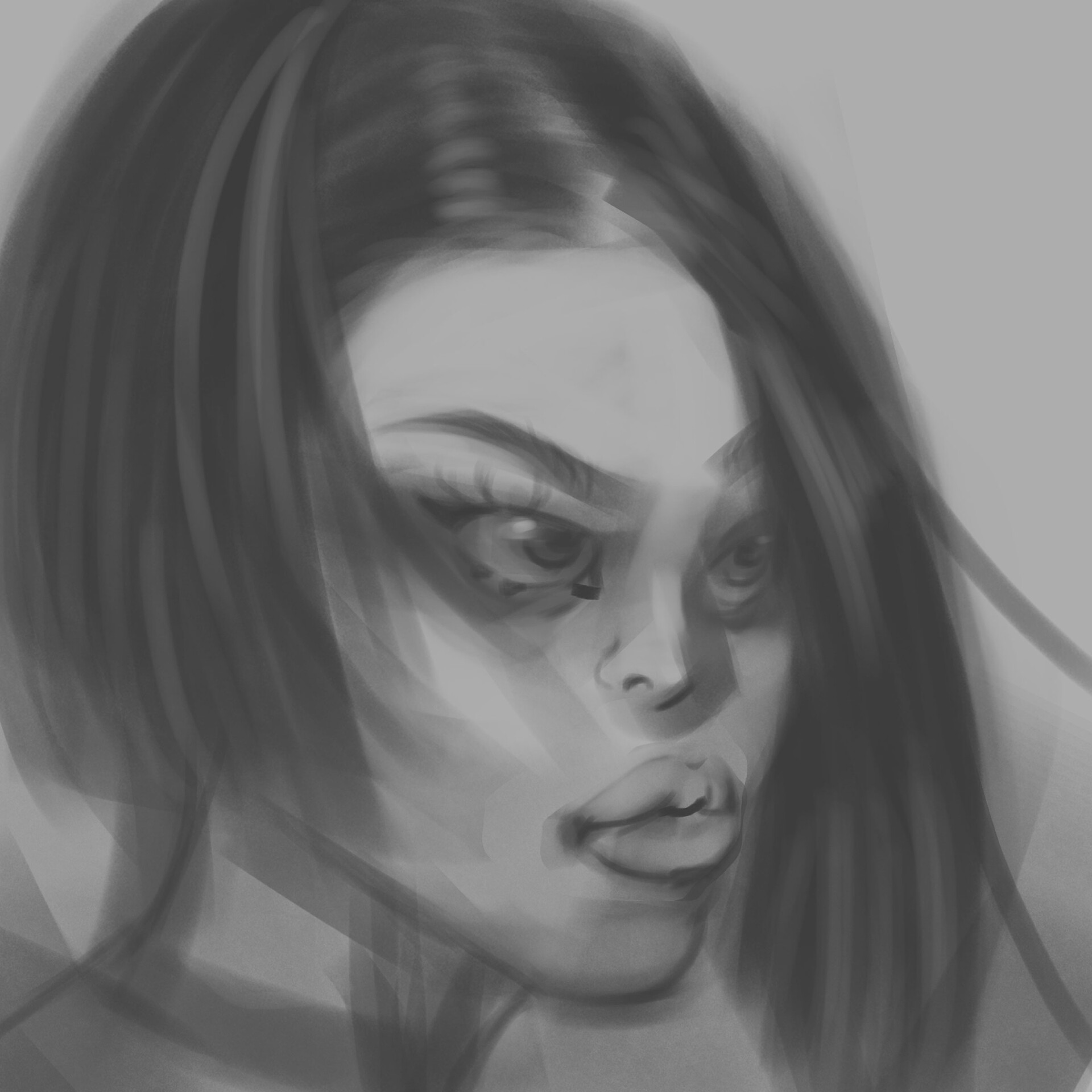 Mary Marsh - Digital Painting Portraits - The Greyscale Collection