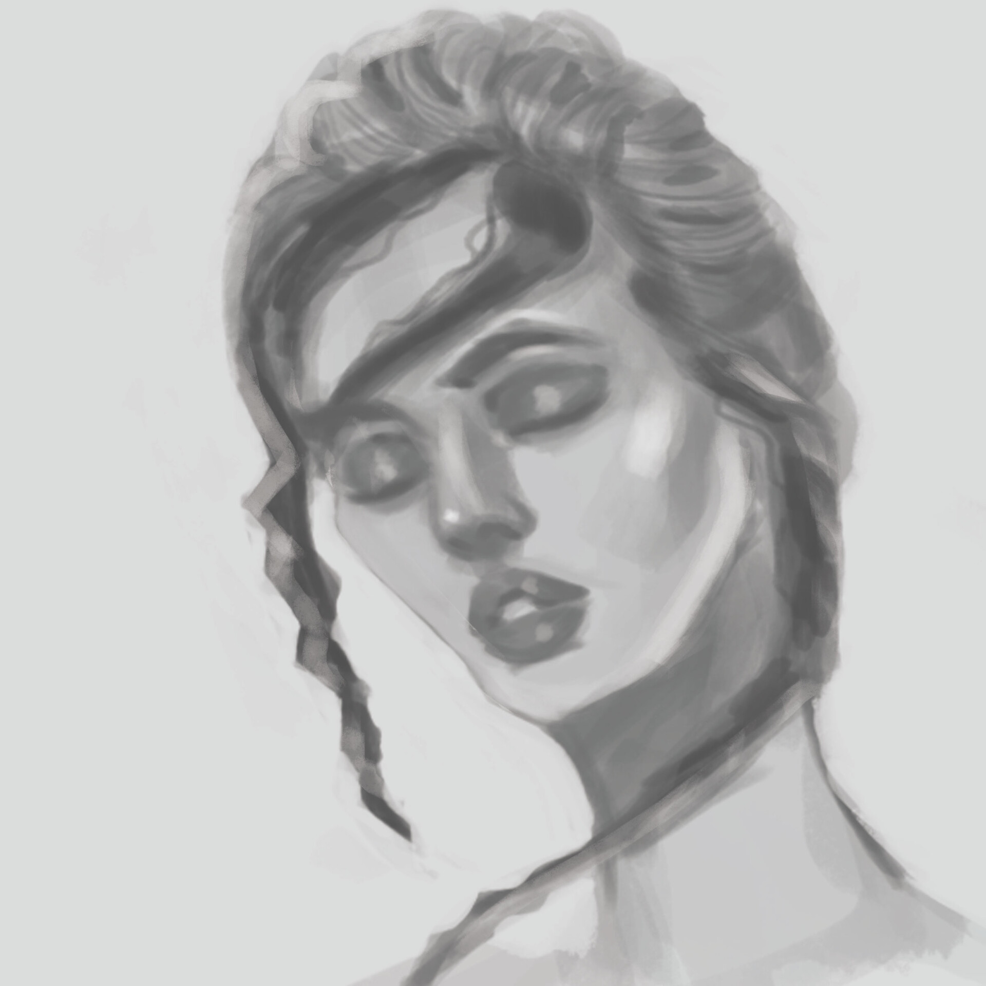Mary Marsh - Digital Painting Portraits - The Greyscale Collection