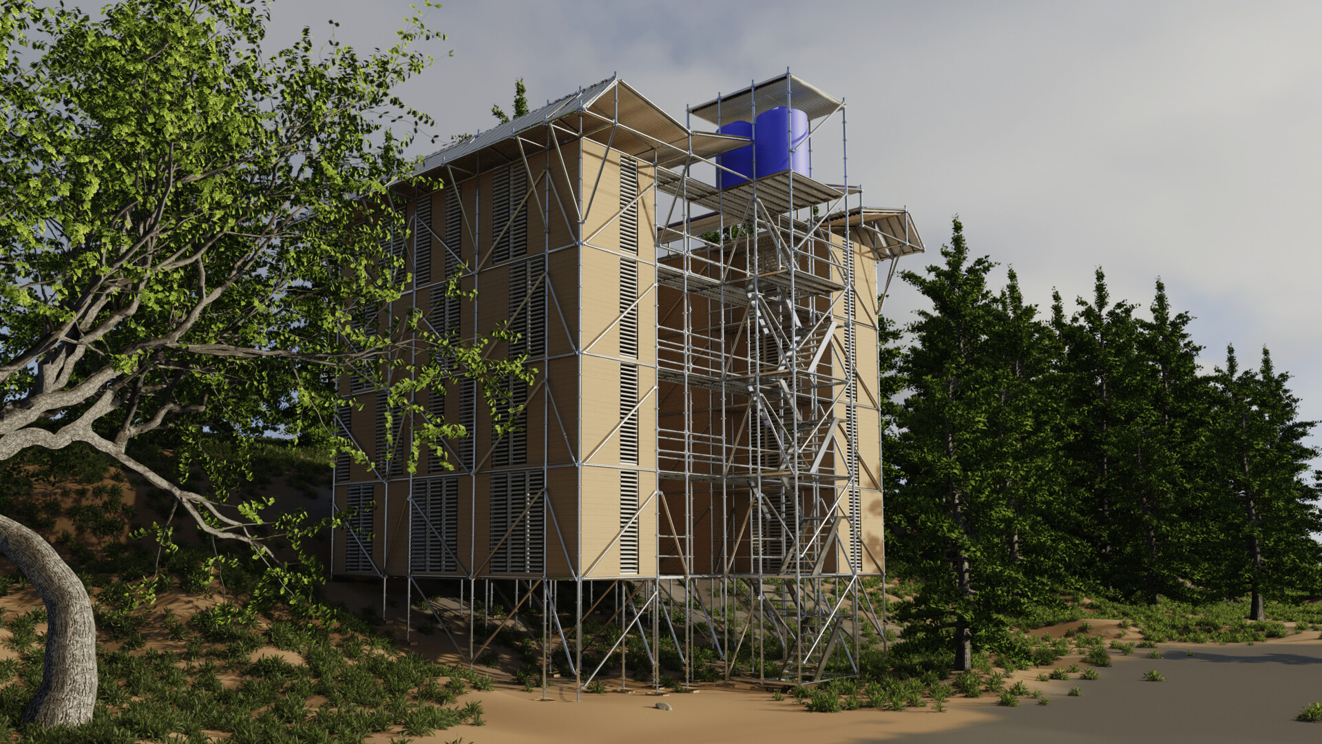 ArtStation - Modular lightweight Building