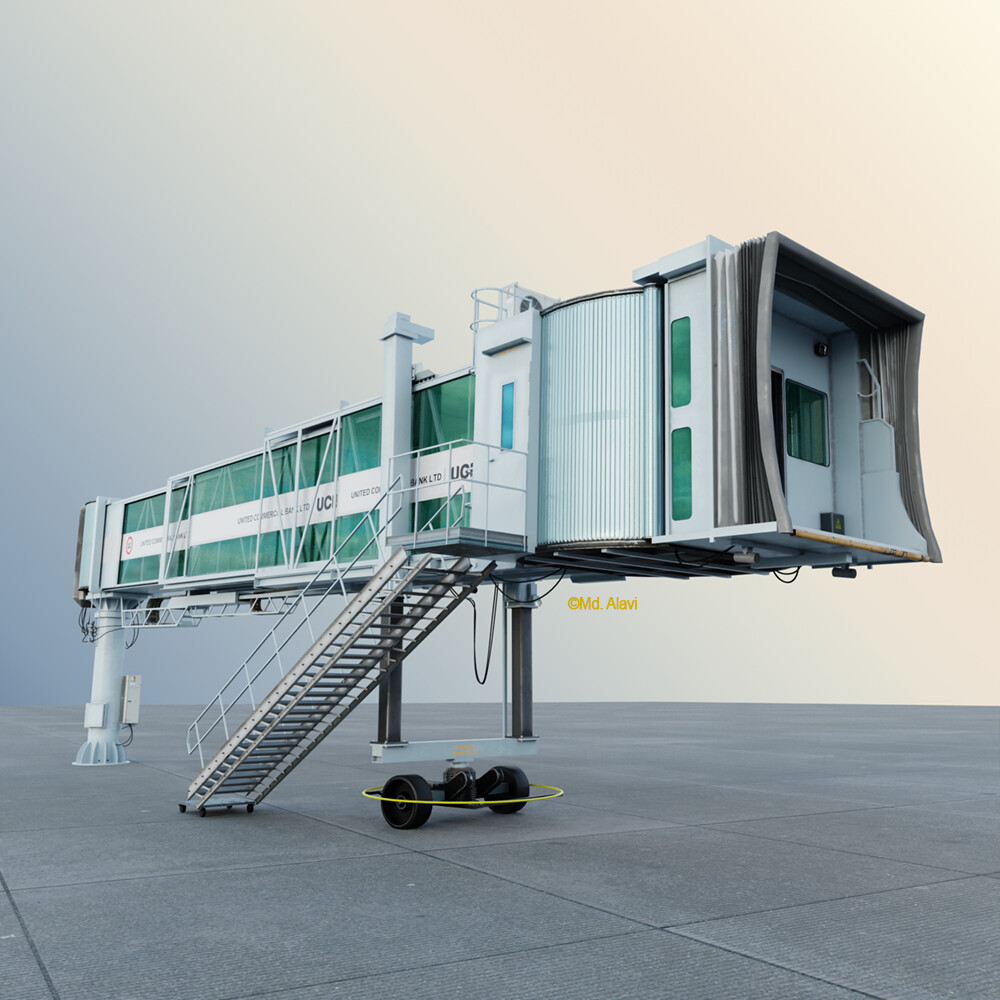 ArtStation - Glass jet Bridge/Jetway of Dhaka Airport
