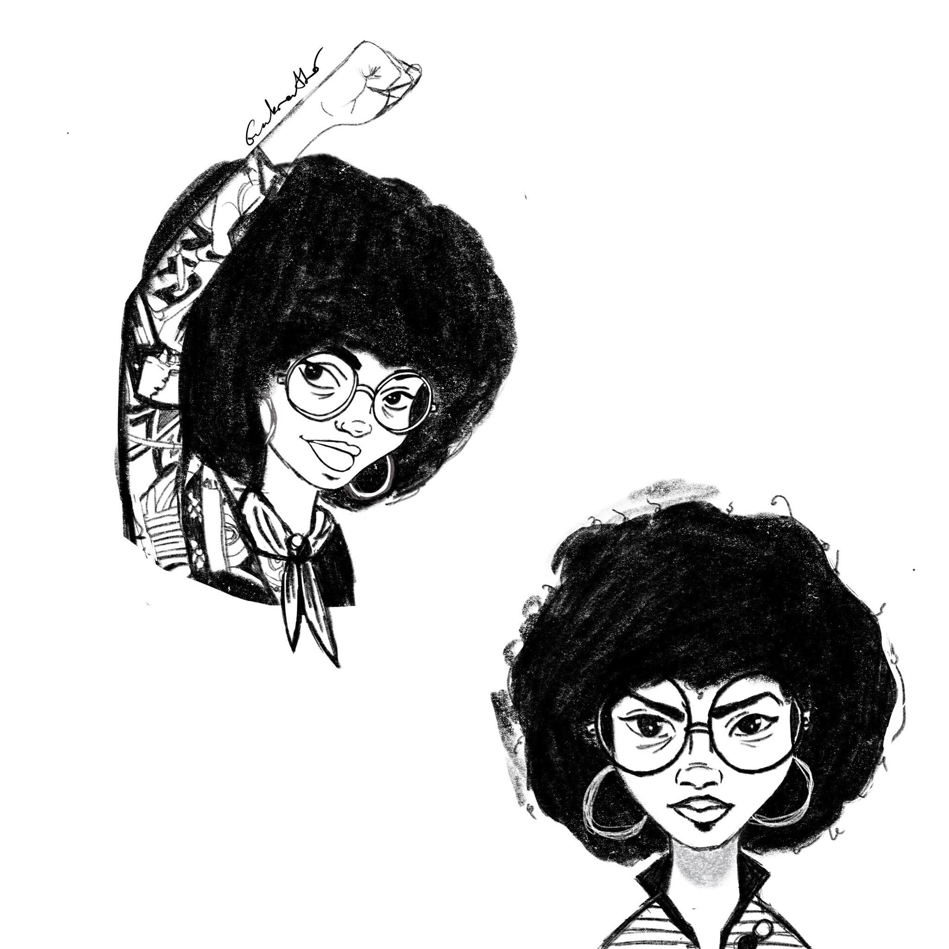 ArtStation - Angela Davis Sketch