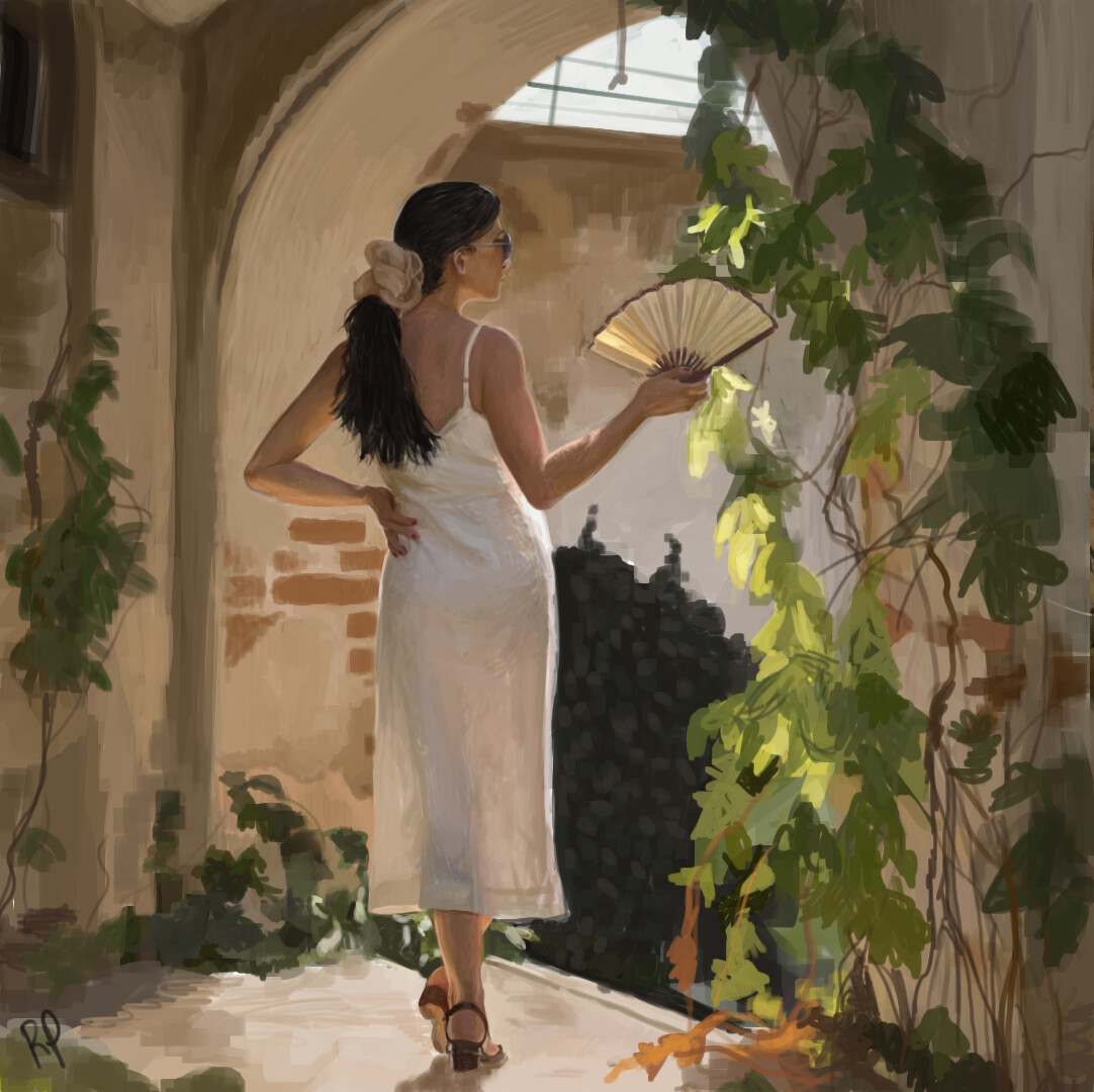 ArtStation - Girl in the garden - study