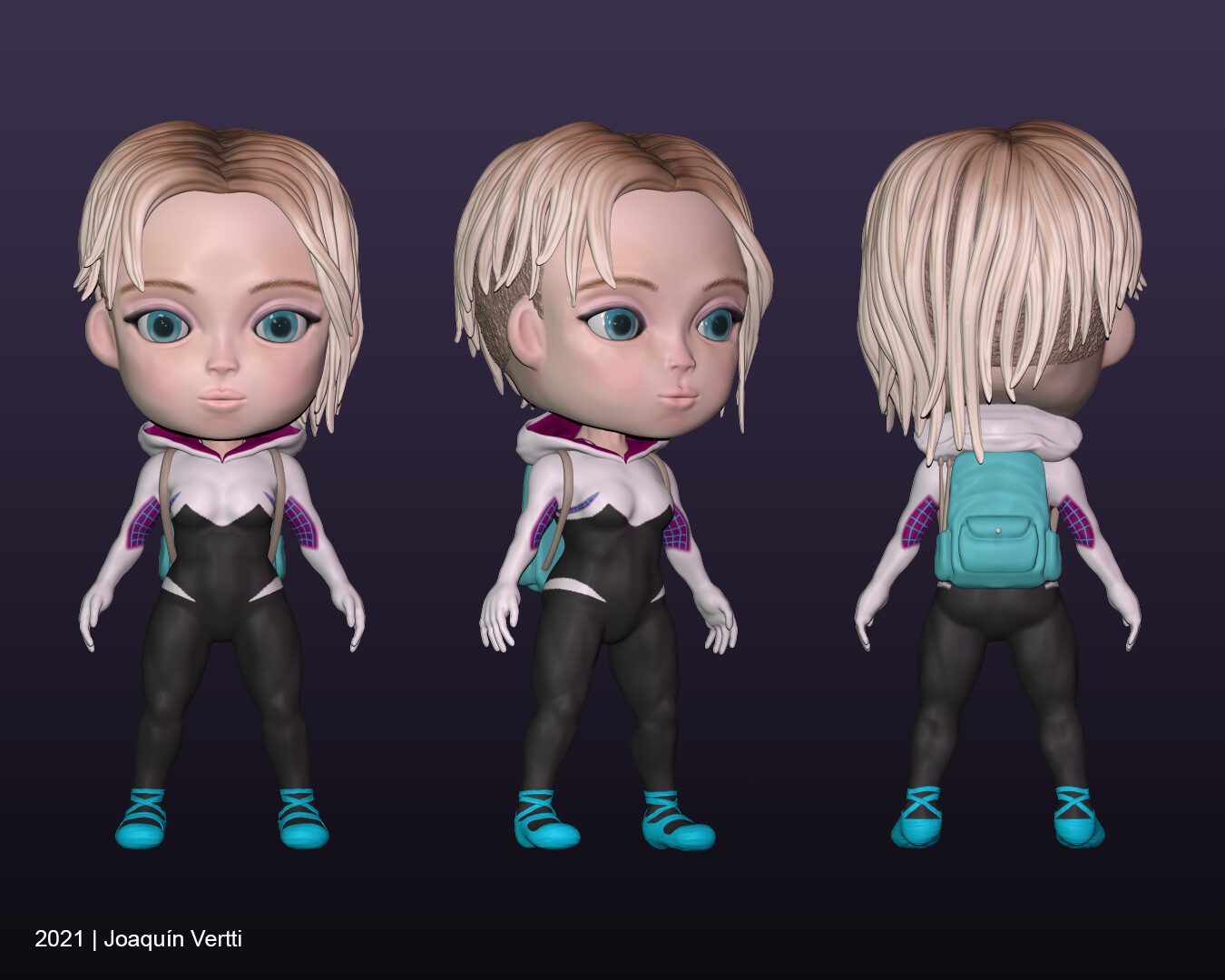 ArtStation - Chibi Gwen Stacy