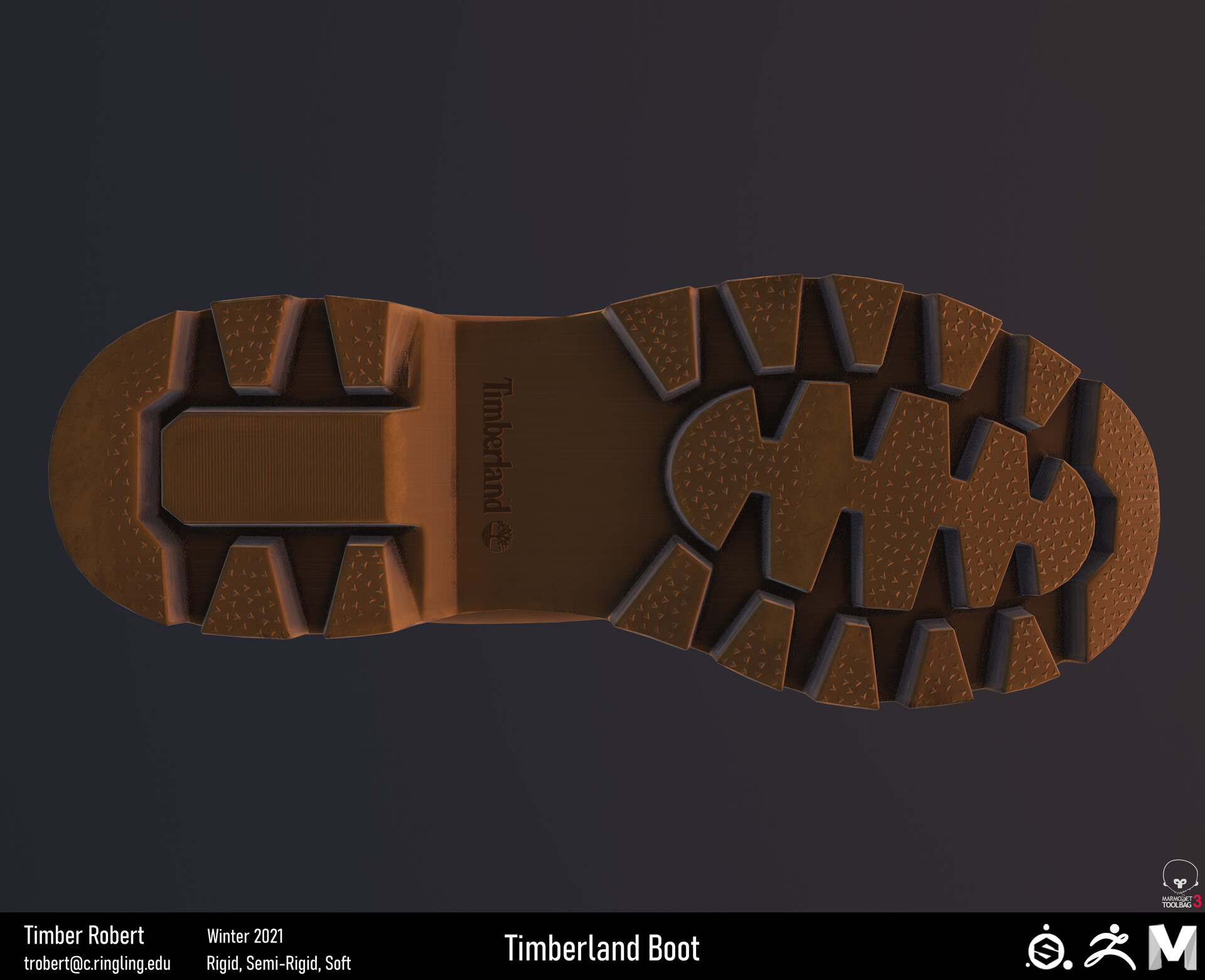 Timber Robert - Timberland Boot 3D Model - Rigid, Semi-Rigid, Soft Body ...