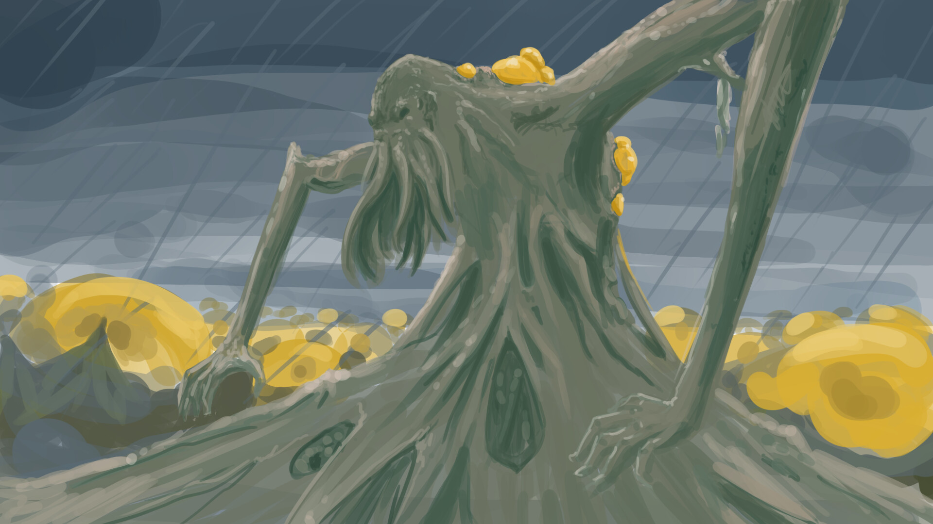 ArtStation - practise#15 Birth of Cthulhu