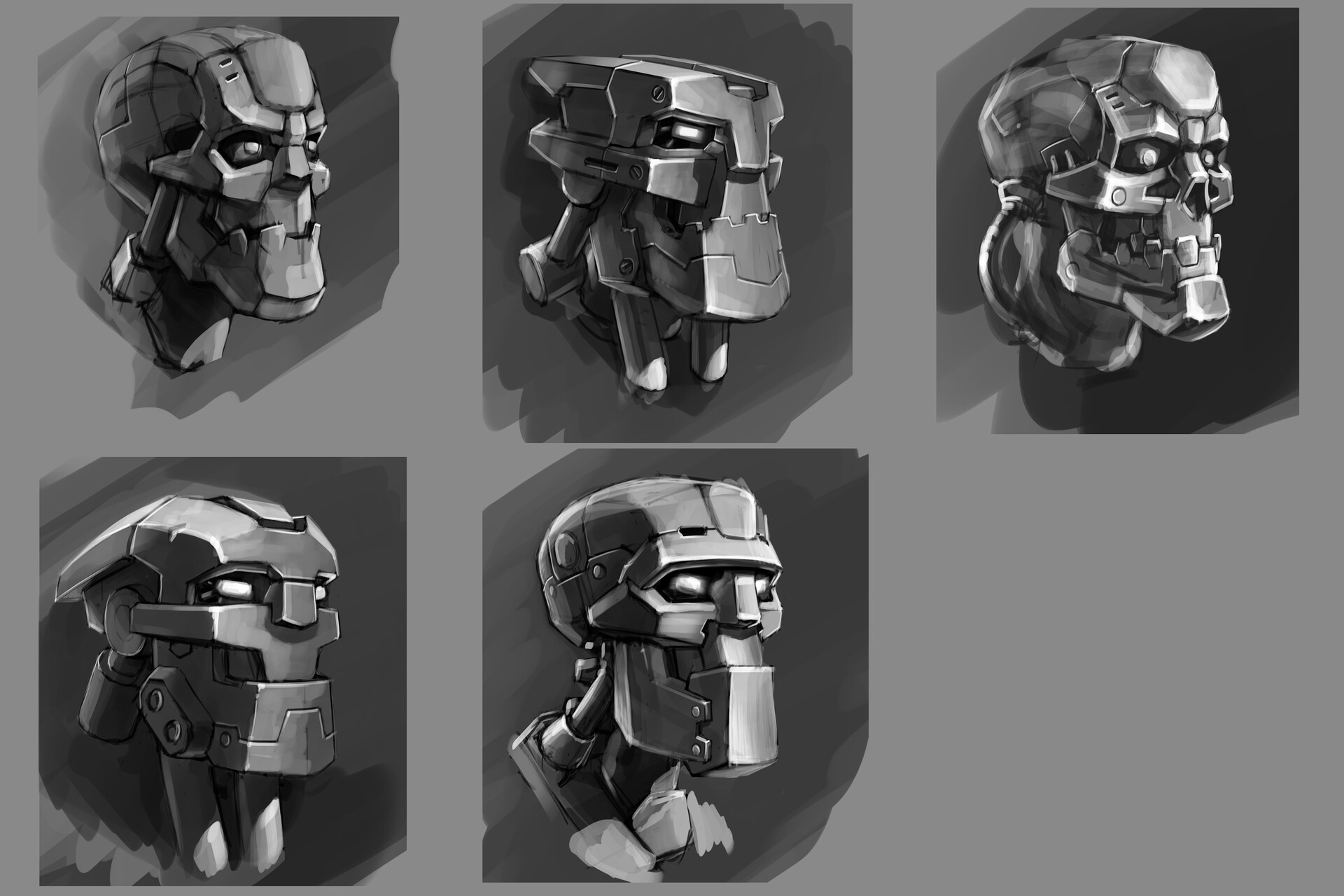 ArtStation - Mech Head Concept