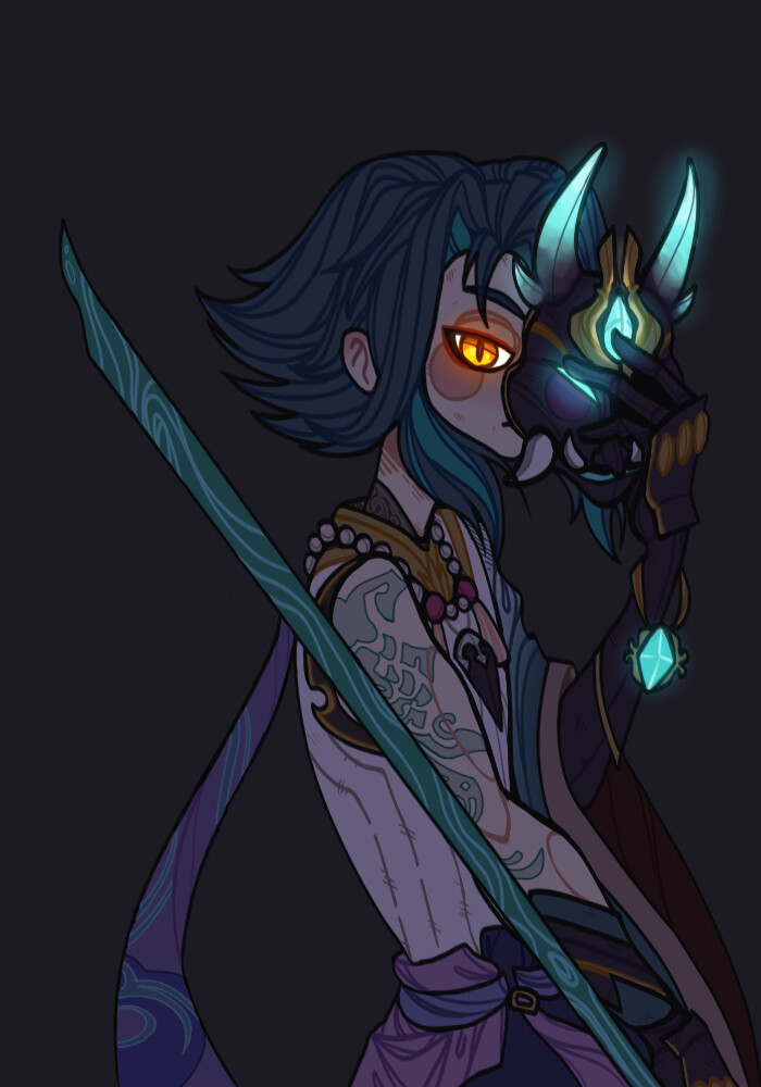 ArtStation - xiao, the demon slayer