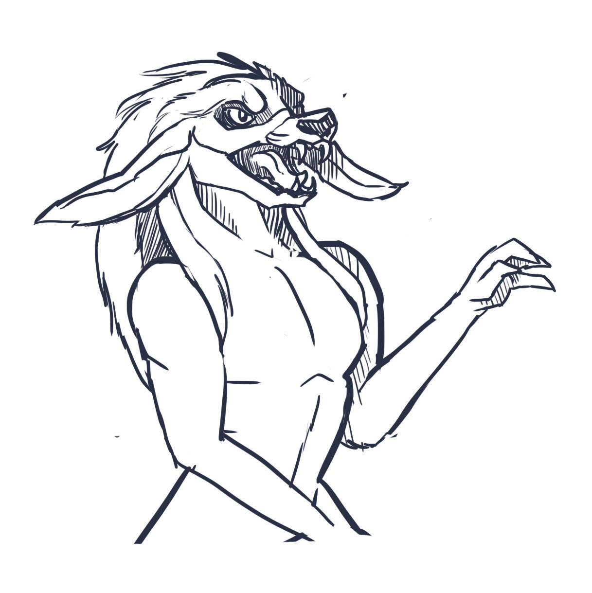 werewolf base drawing