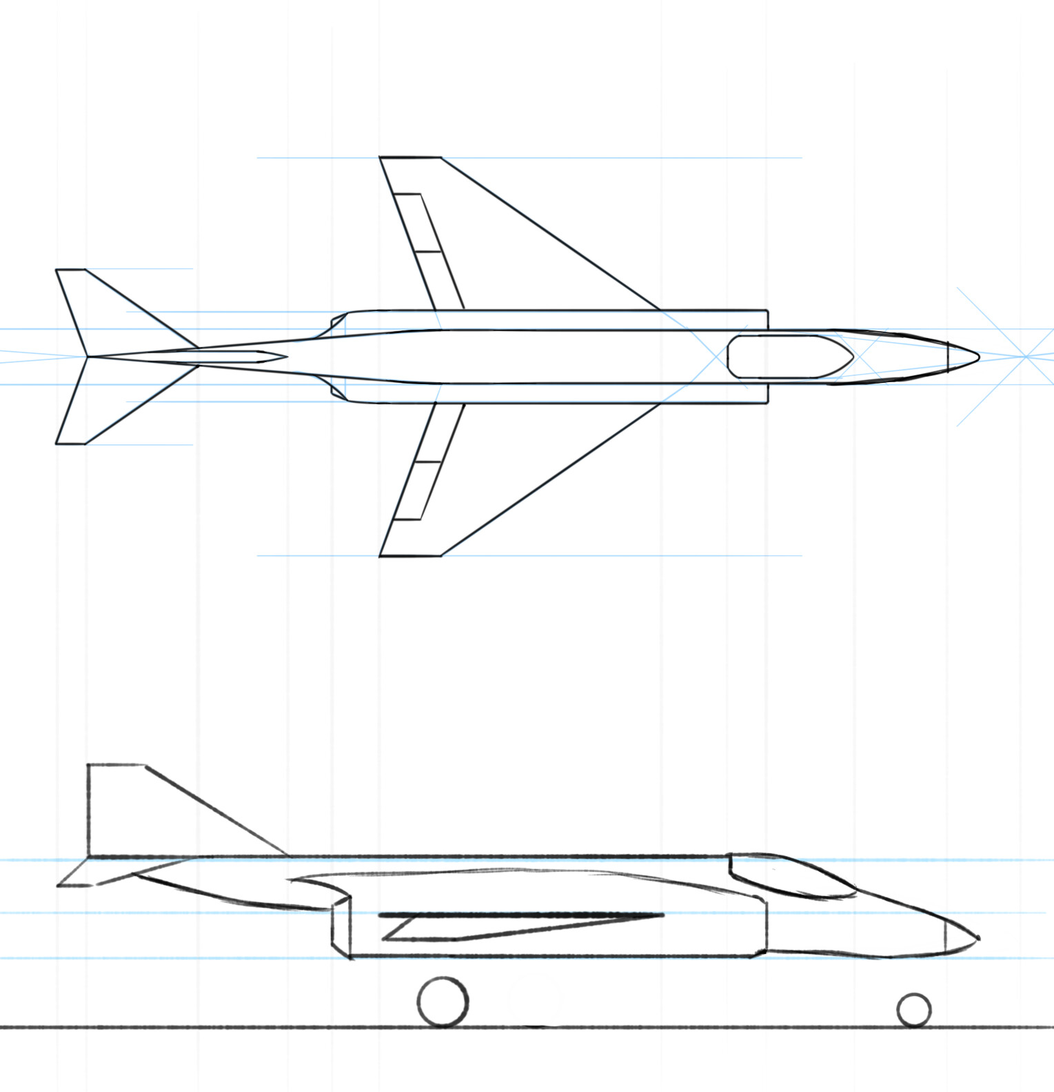 Ethan LeRoith - F-32N-ON Sky Shark | Third Generation Fighter Concept