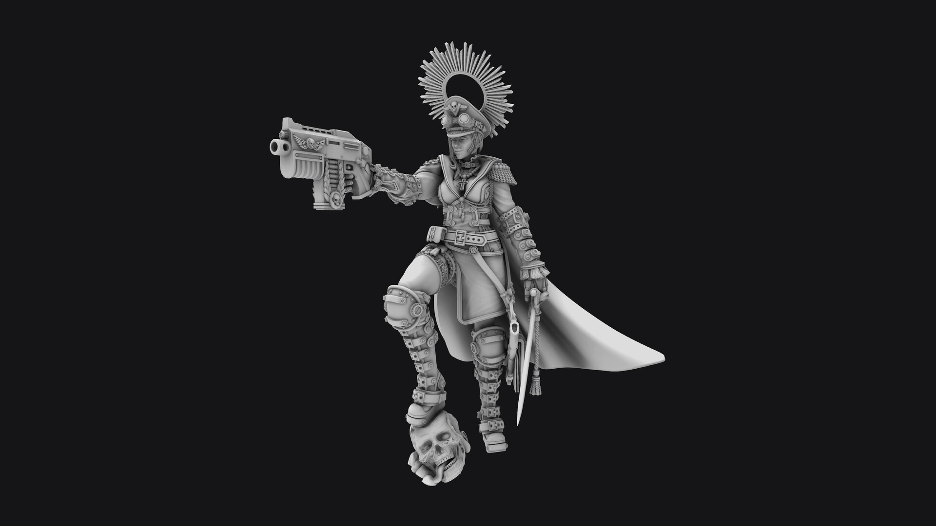 ArtStation - GR051 • Female Commisar Anastasia • Warhammer 40k