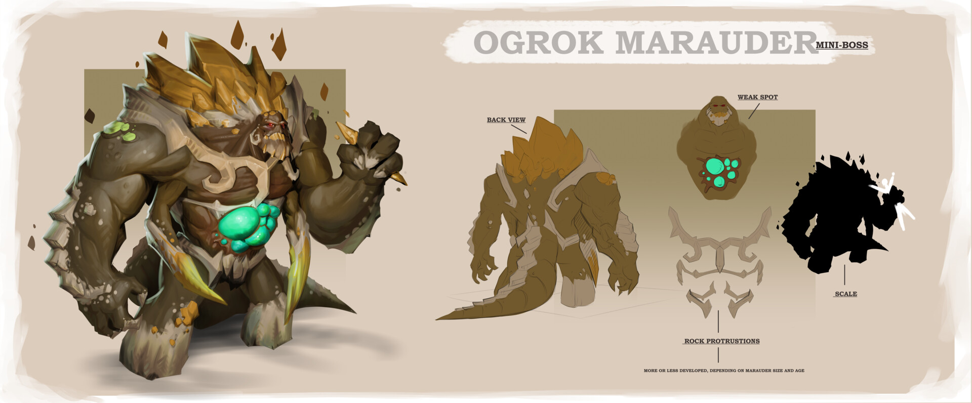 ArtStation - Ogrok Marauder, Creature Concept