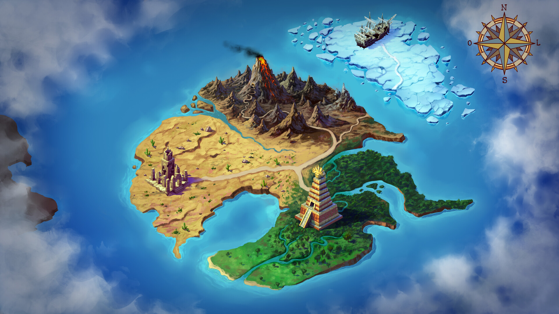 ArtStation - Isometric Fantasy map