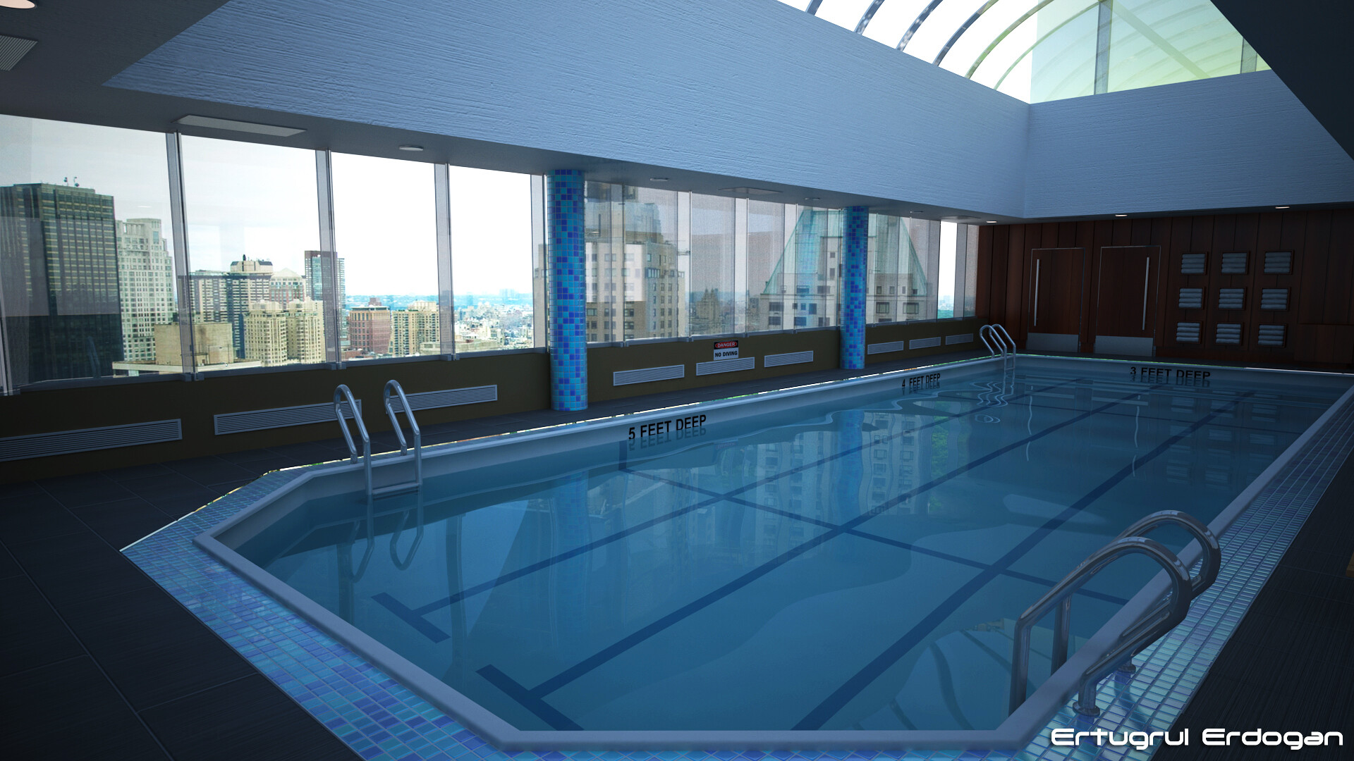 ArtStation - Rooftop Pool