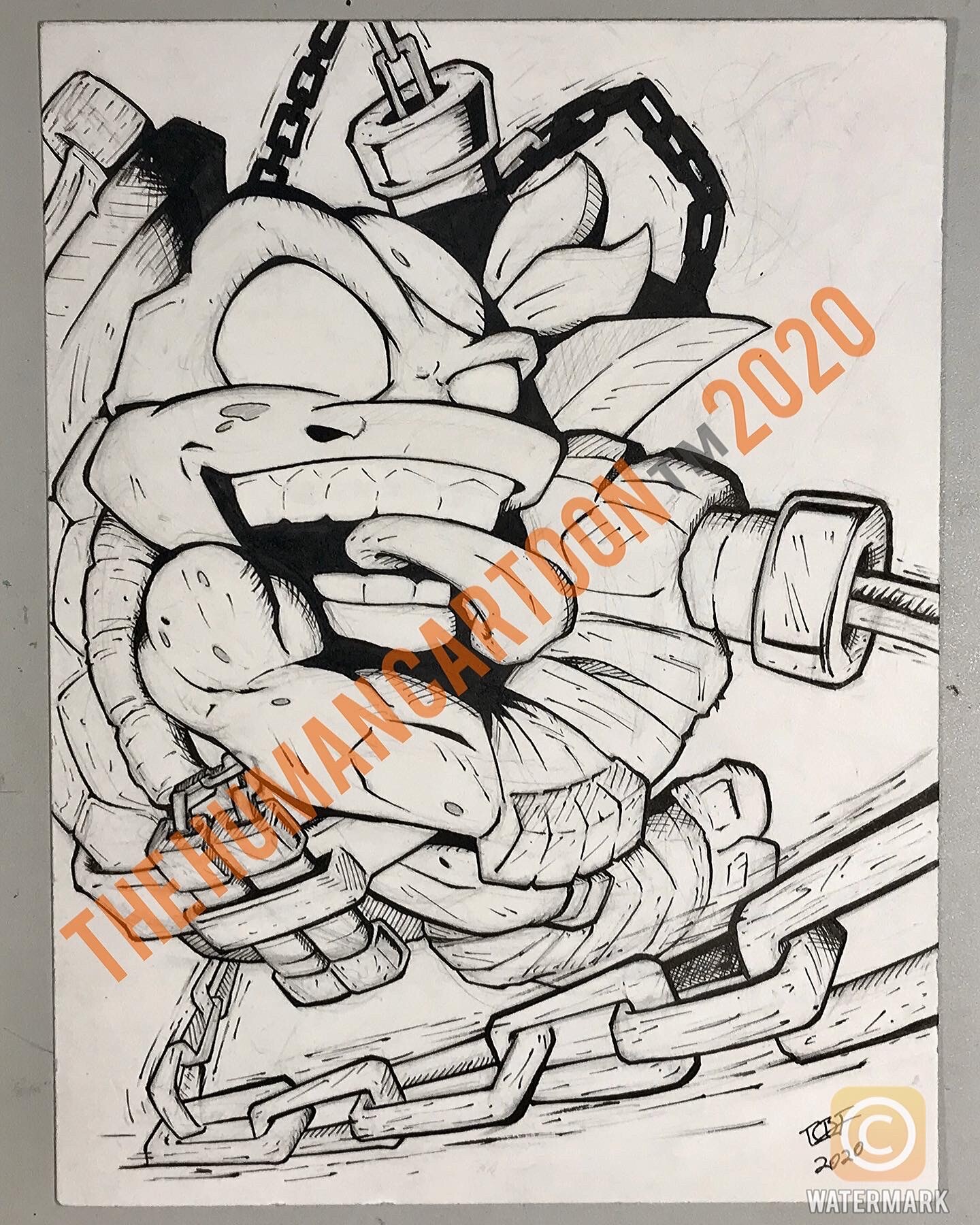 TMNT Michelangelo Commission by Ricky ‘The Human Cartoon’ Bundy Jr — ProUser.Me