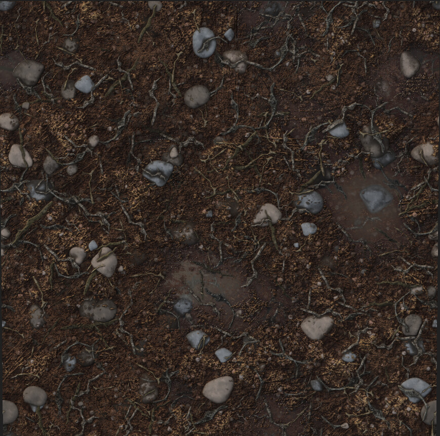 Yomna Elghonaimy - Muddy forest Ground - Substance Designer Material Study