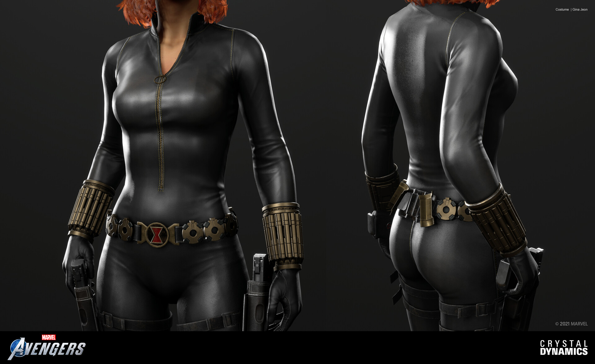 Gina Jeon Marvels Avengers Black Widows Classic Stealth Outfit