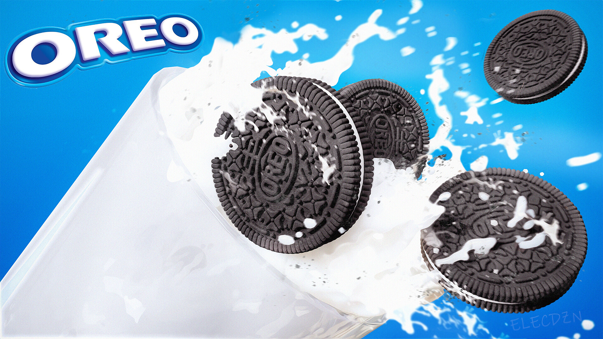 Oreos And Milk Wallpaper