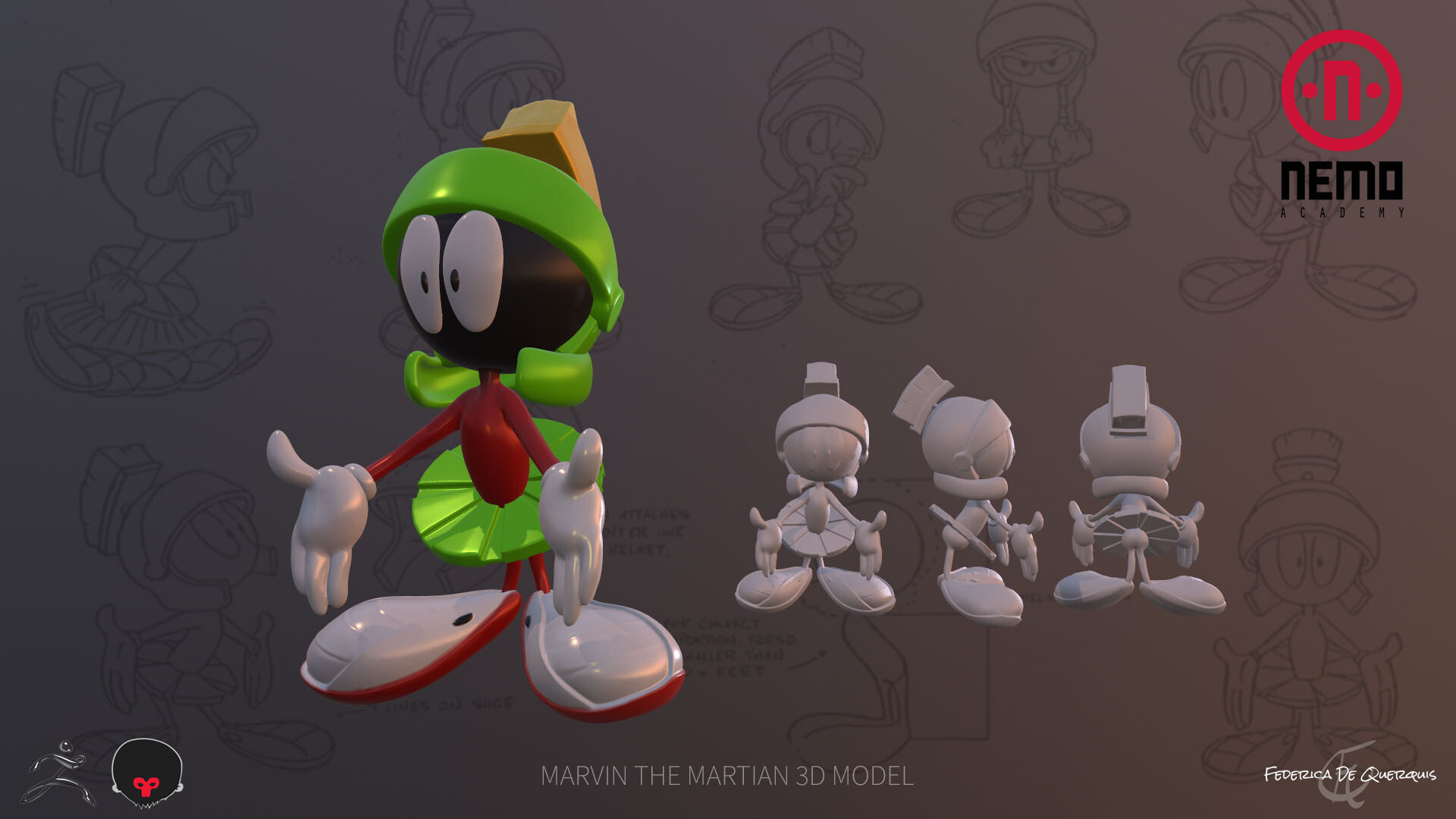 Marvin The Martian 3d Wallpaper