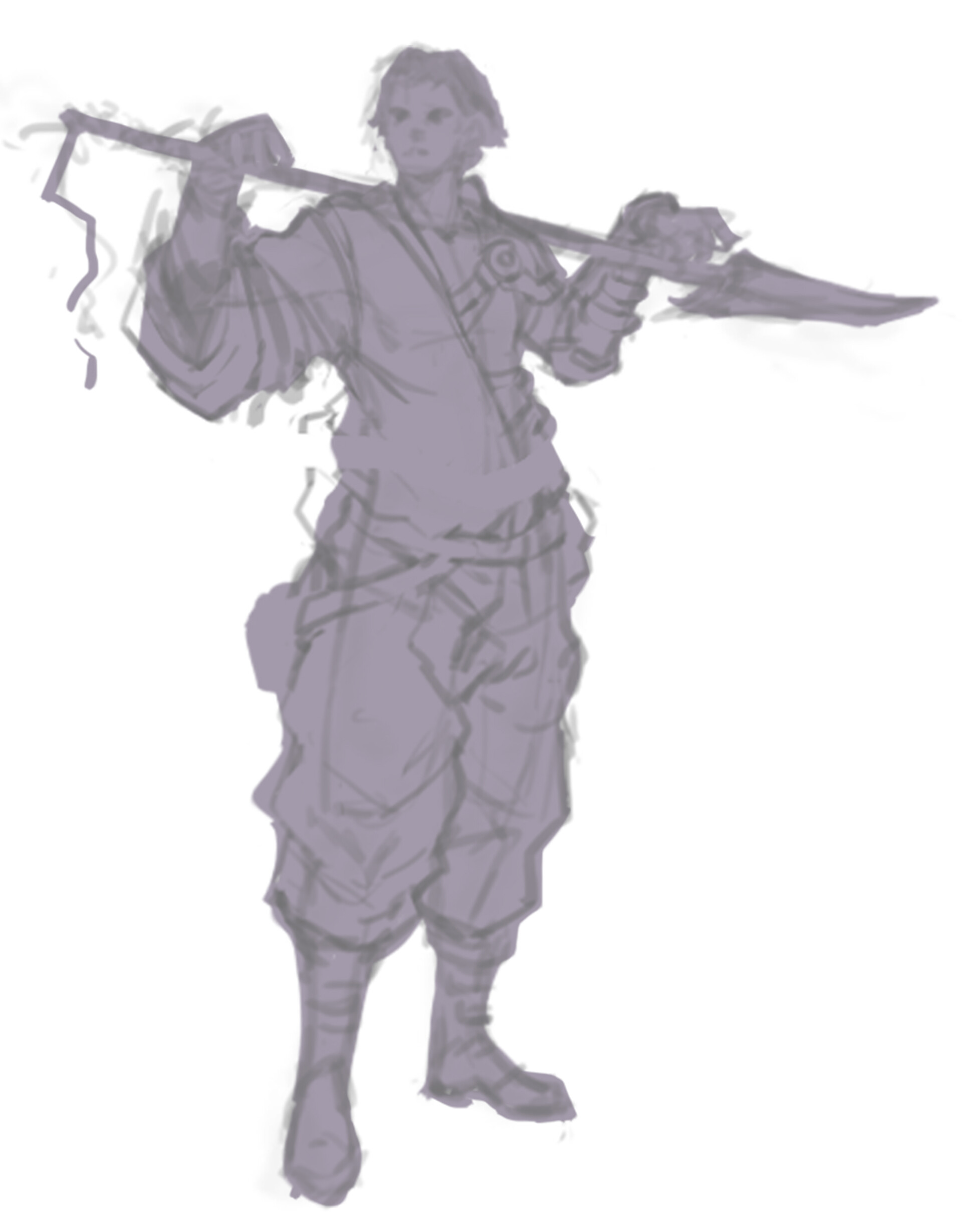 Michael Angelo Dulay - Half-Elf Paladin/Hexblade Warlock ( Commissioned)